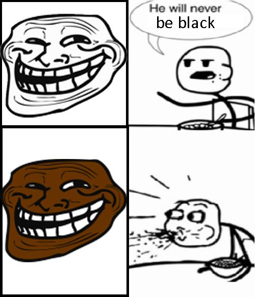 troll face is black | Scrolller