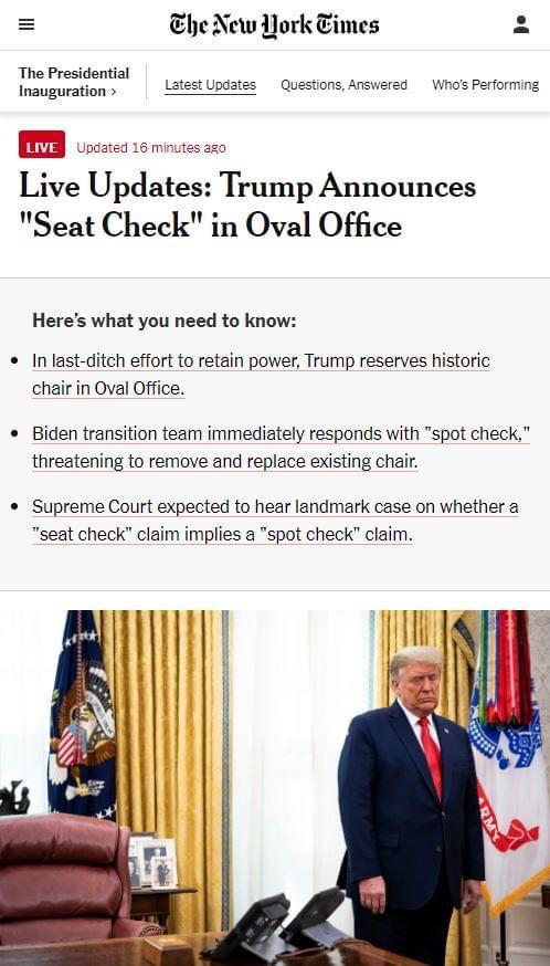 Trump Announces “Seat Check” | Scrolller