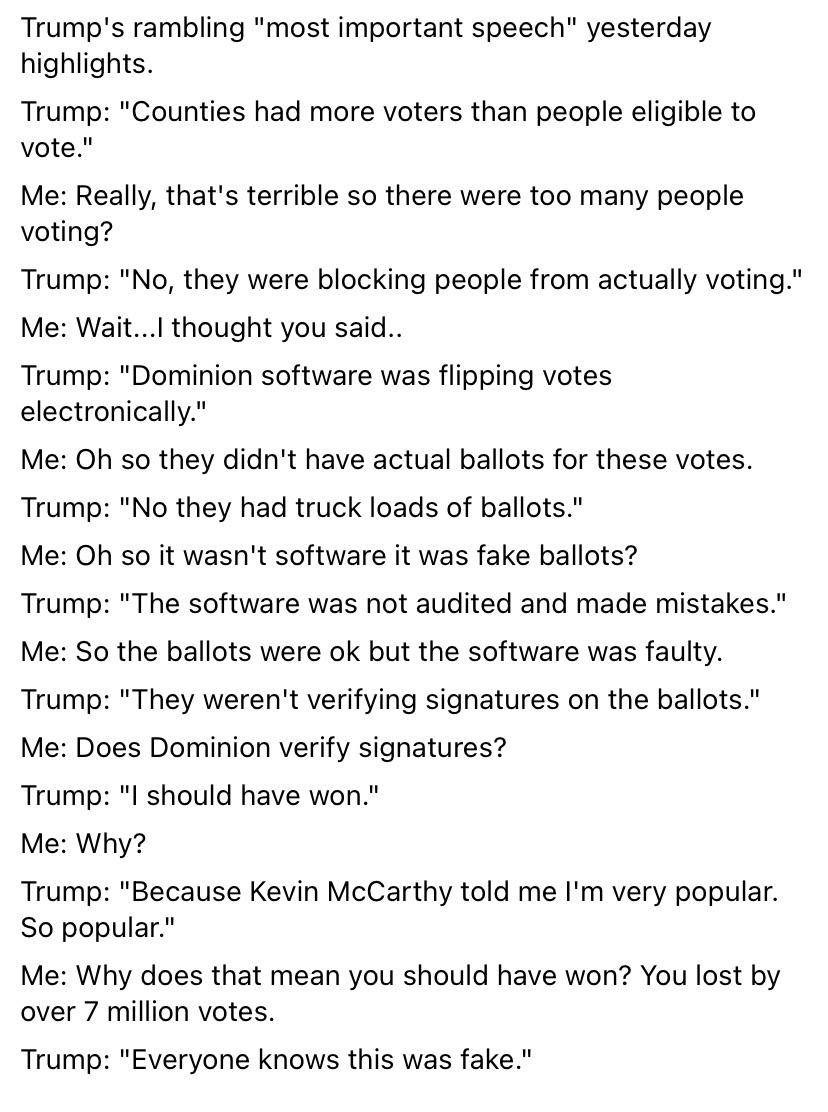 Trump’s rambling “most important speech” ever | Scrolller