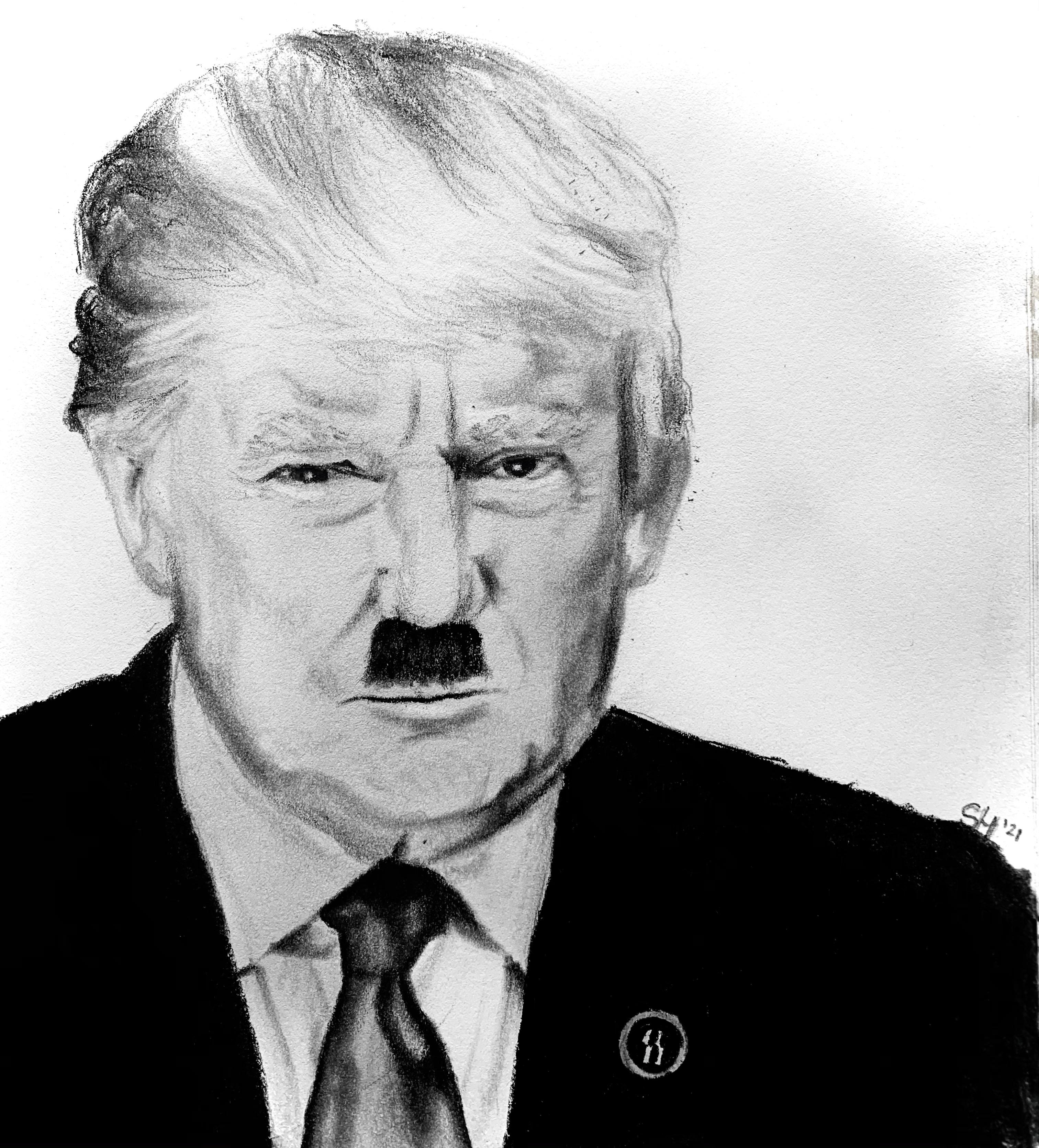 Trumpler, me, graphite and charcoal on paper, 2021 | Scrolller
