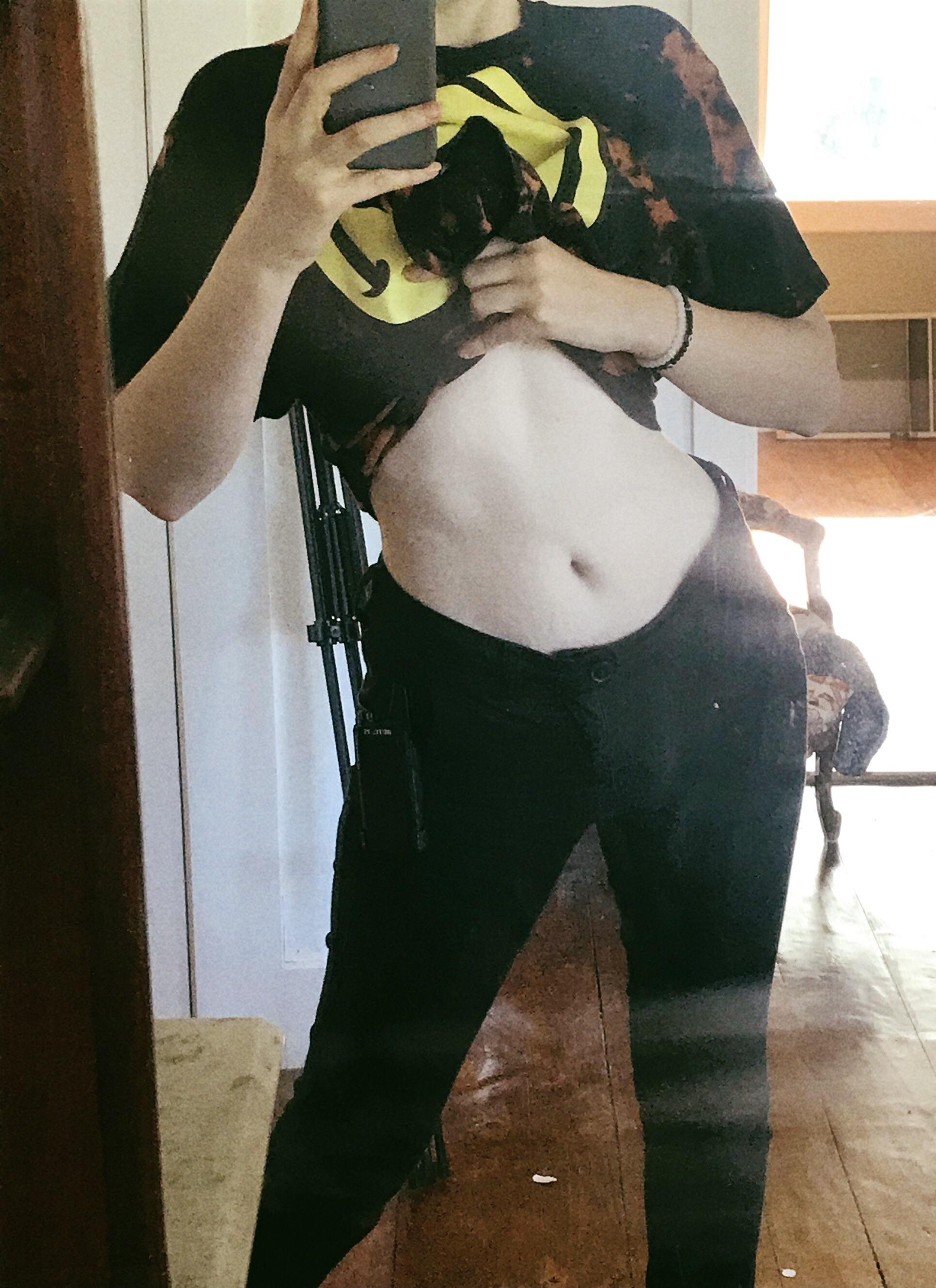 Try not to die of shock that I’m wearing real pants…even pulled up! for once 😂 | Scrolller