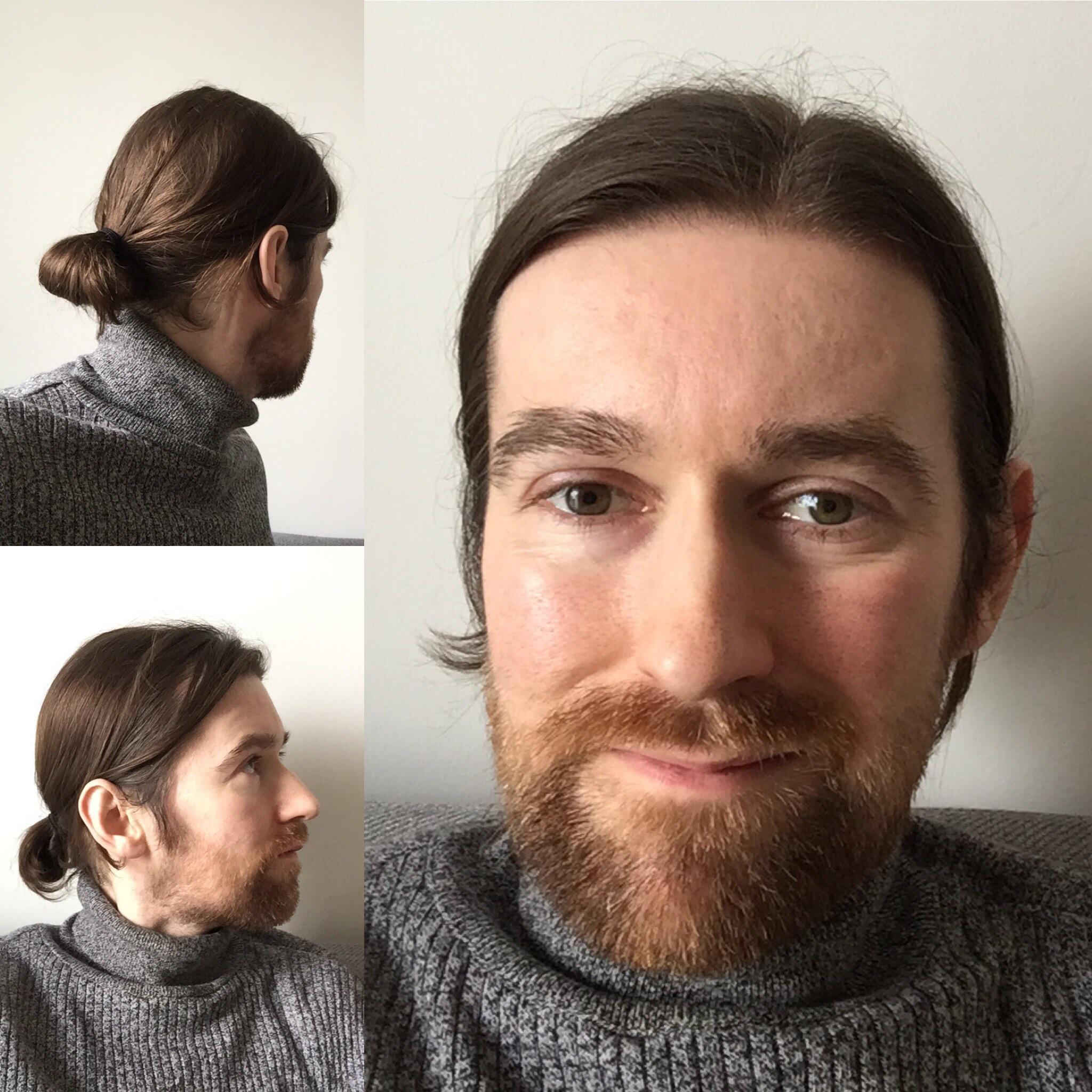 Trying out a low manbun! | Scrolller