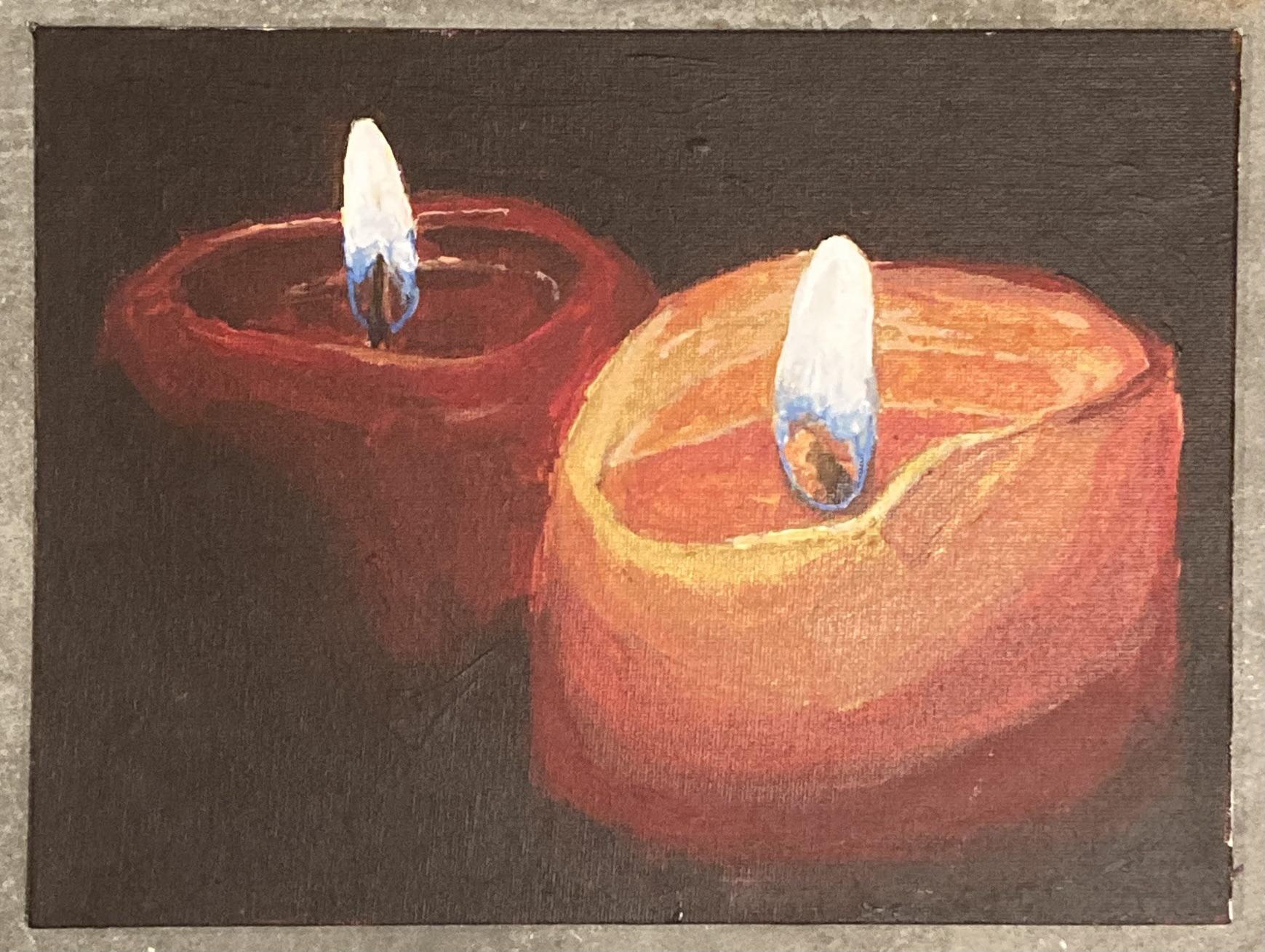 Twin flames, me, acrylic on canvas, 2020 | Scrolller