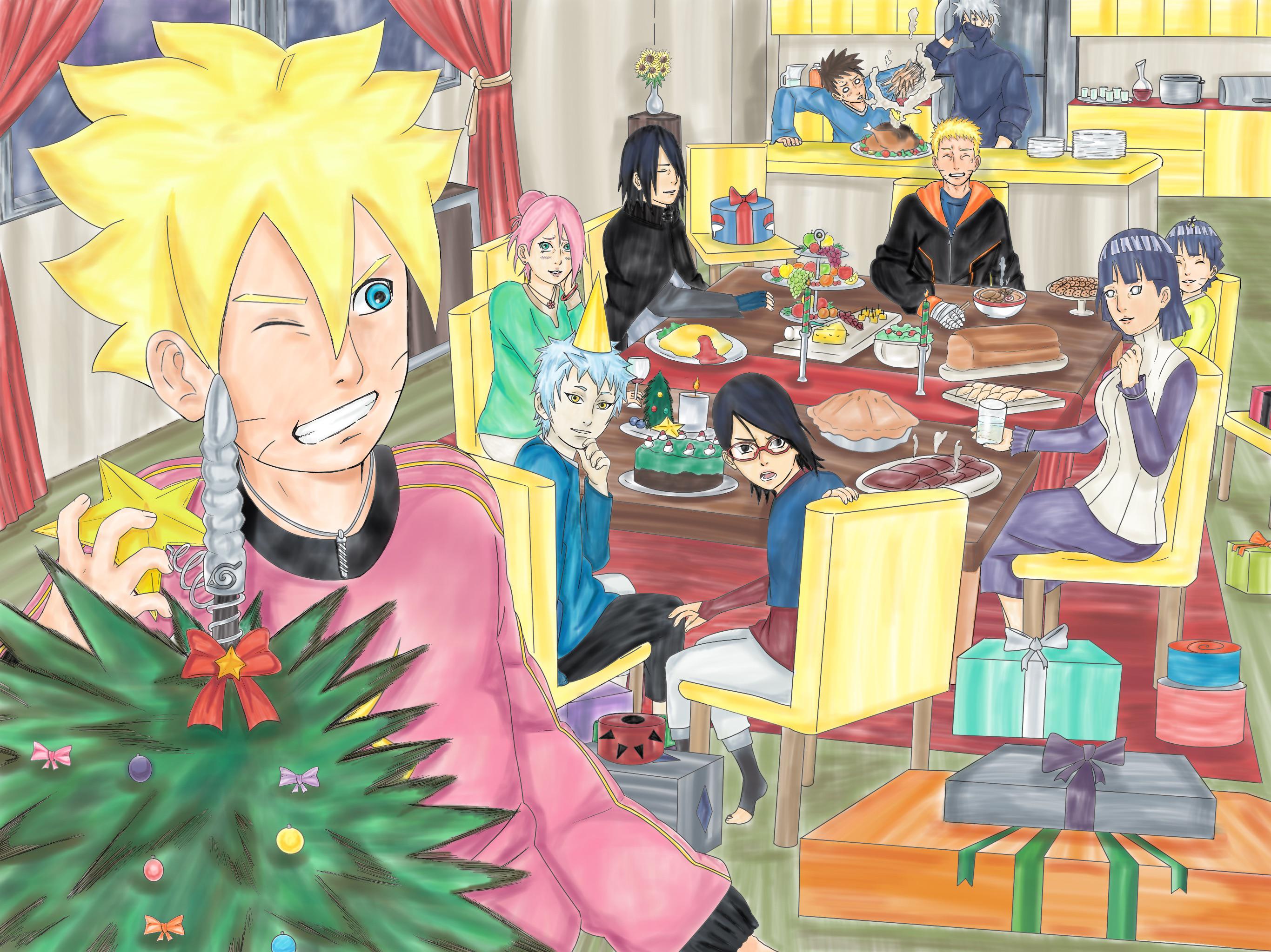 Two generations of Team 7 + Hinata and Himawari wish you all a Merry ...