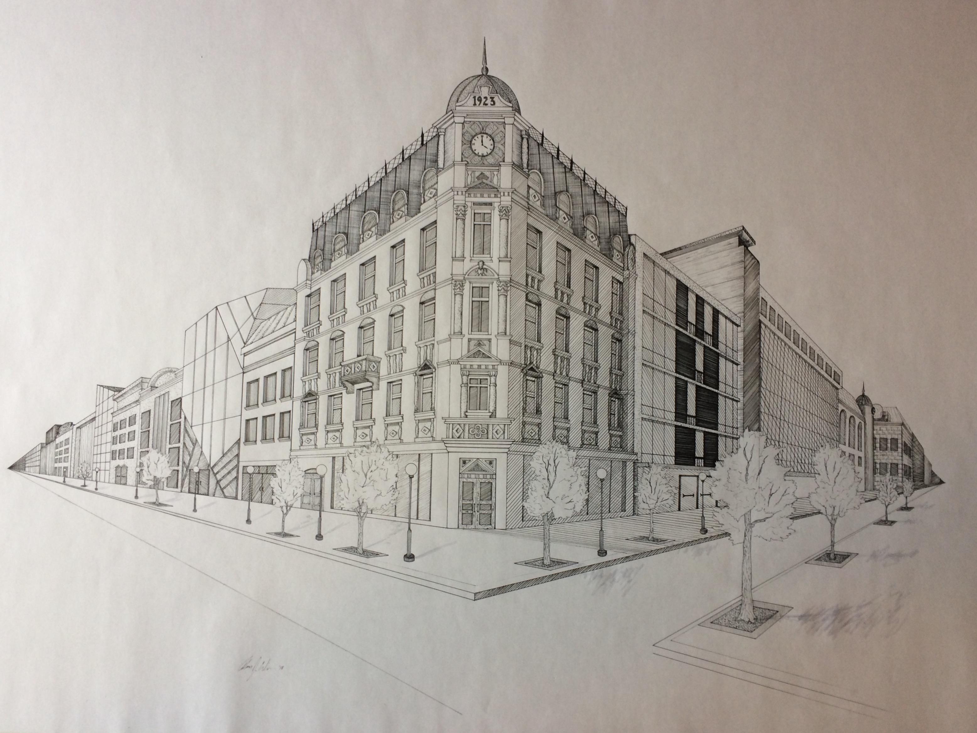 Two-point perspective study. | Scrolller