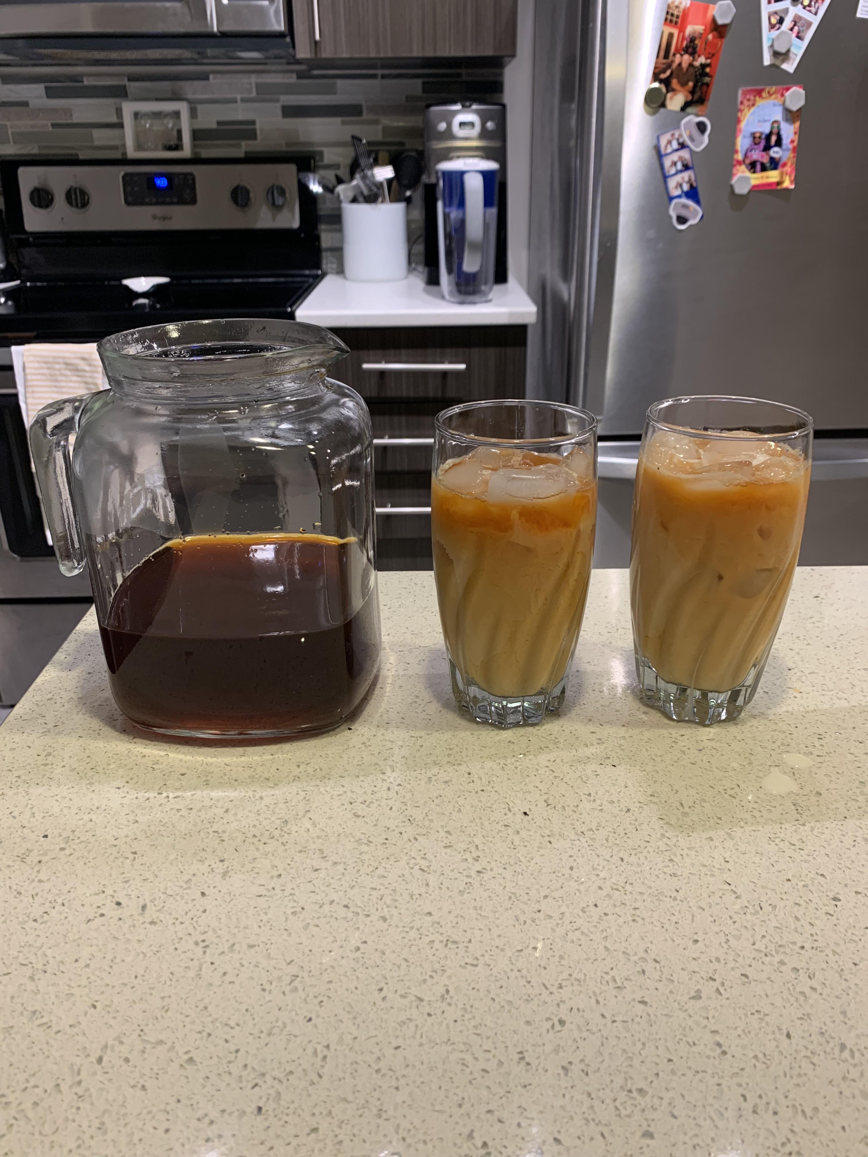 Two Thai teas with half and half . | Scrolller