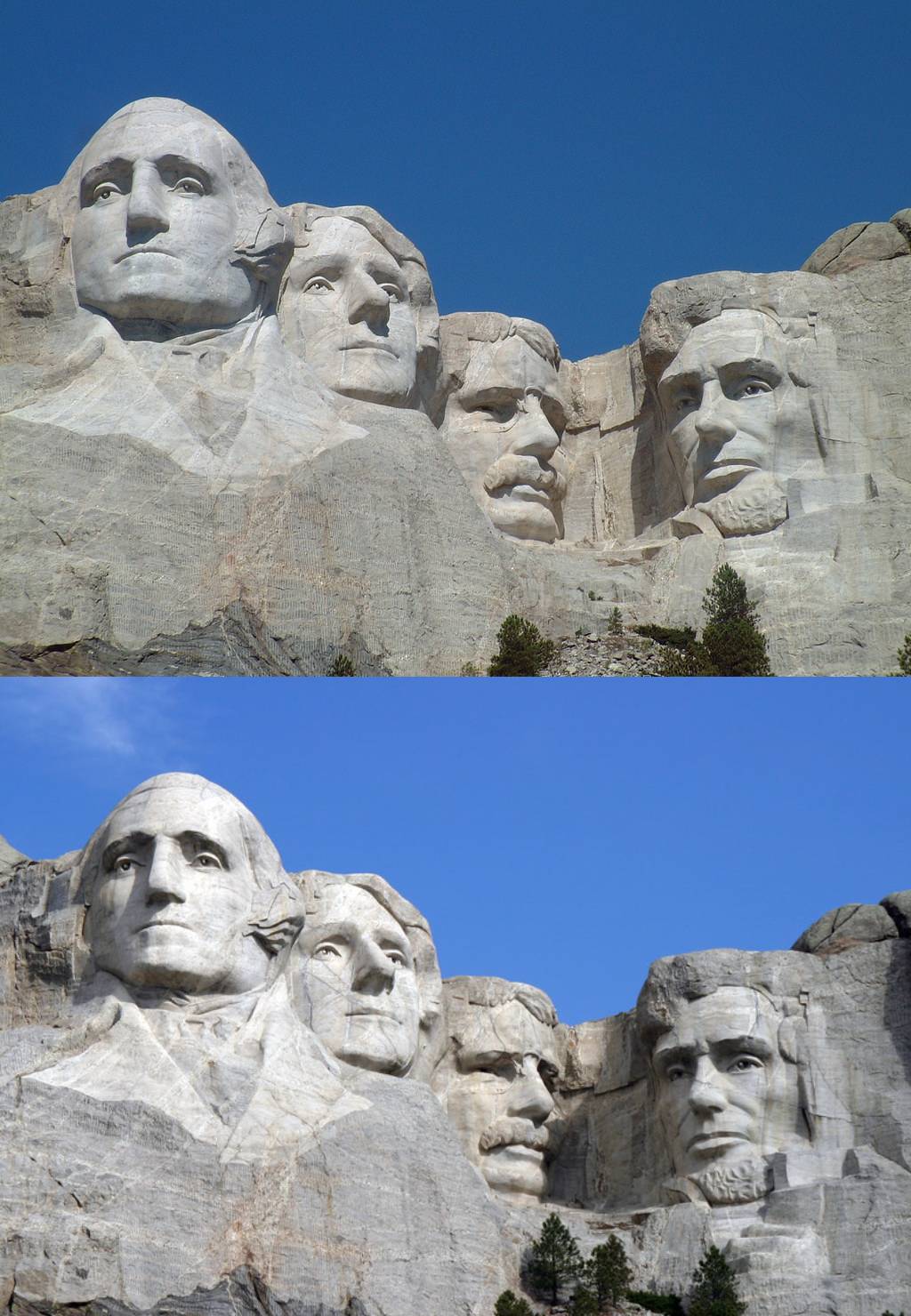 Two year difference at Mount Rushmore | Scrolller