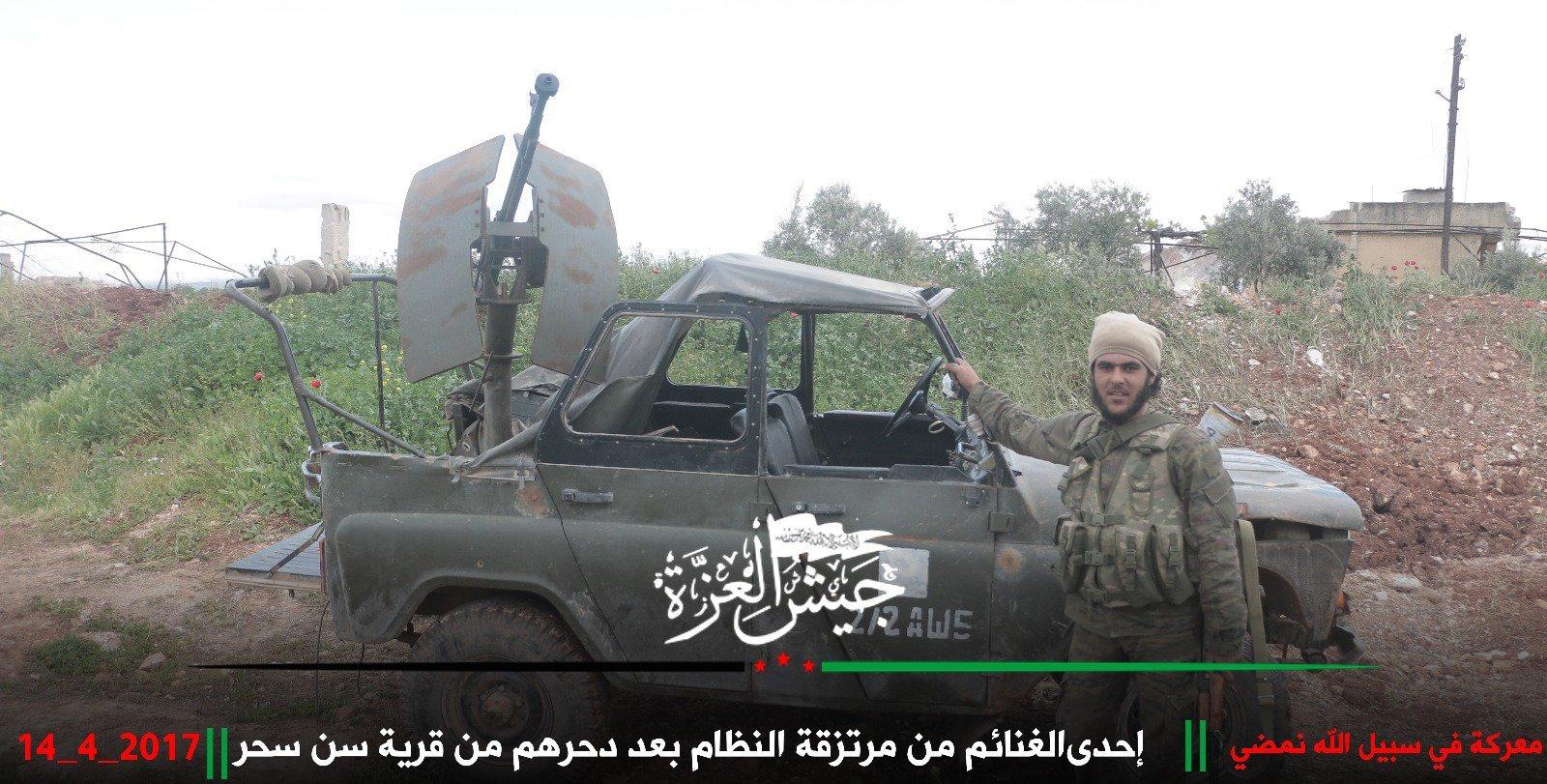UAZ-469 technical captured by opposition forces near Halfaya, SYria | Scrolller