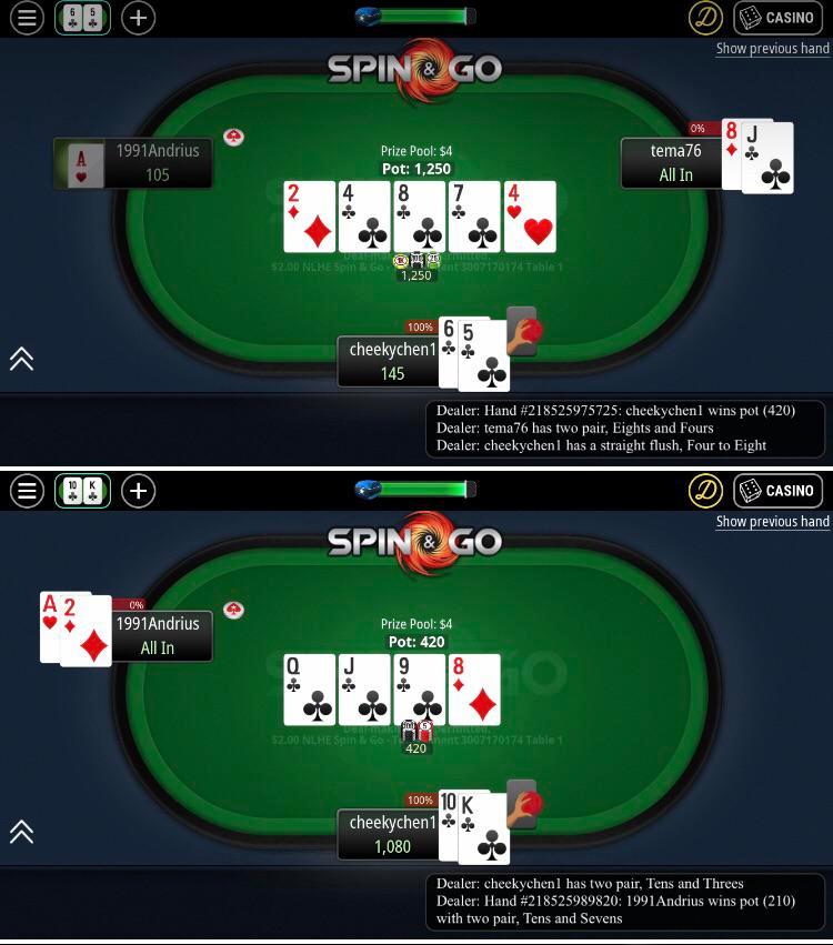 Unbelievable... 2 straight flushes in 30 seconds! | Scrolller