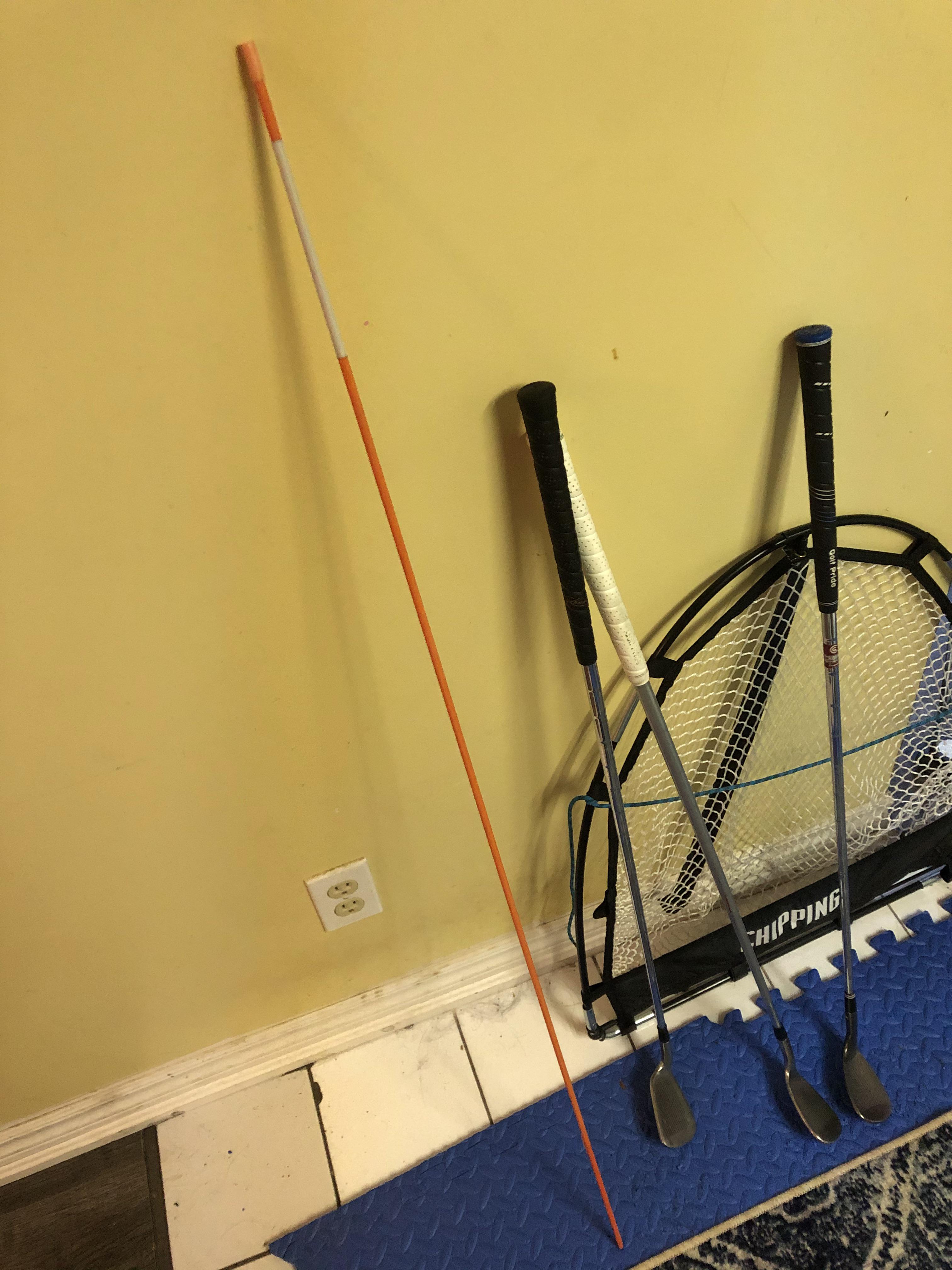 UNETHICAL golf pro tip: These construction markers make great alignment rods. | Scrolller