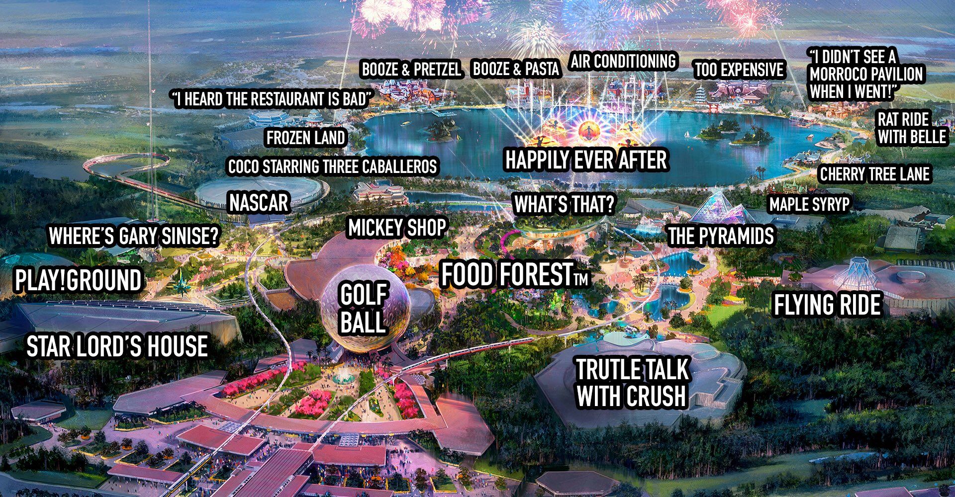 Updated Epcot map after D23 | Scrolller
