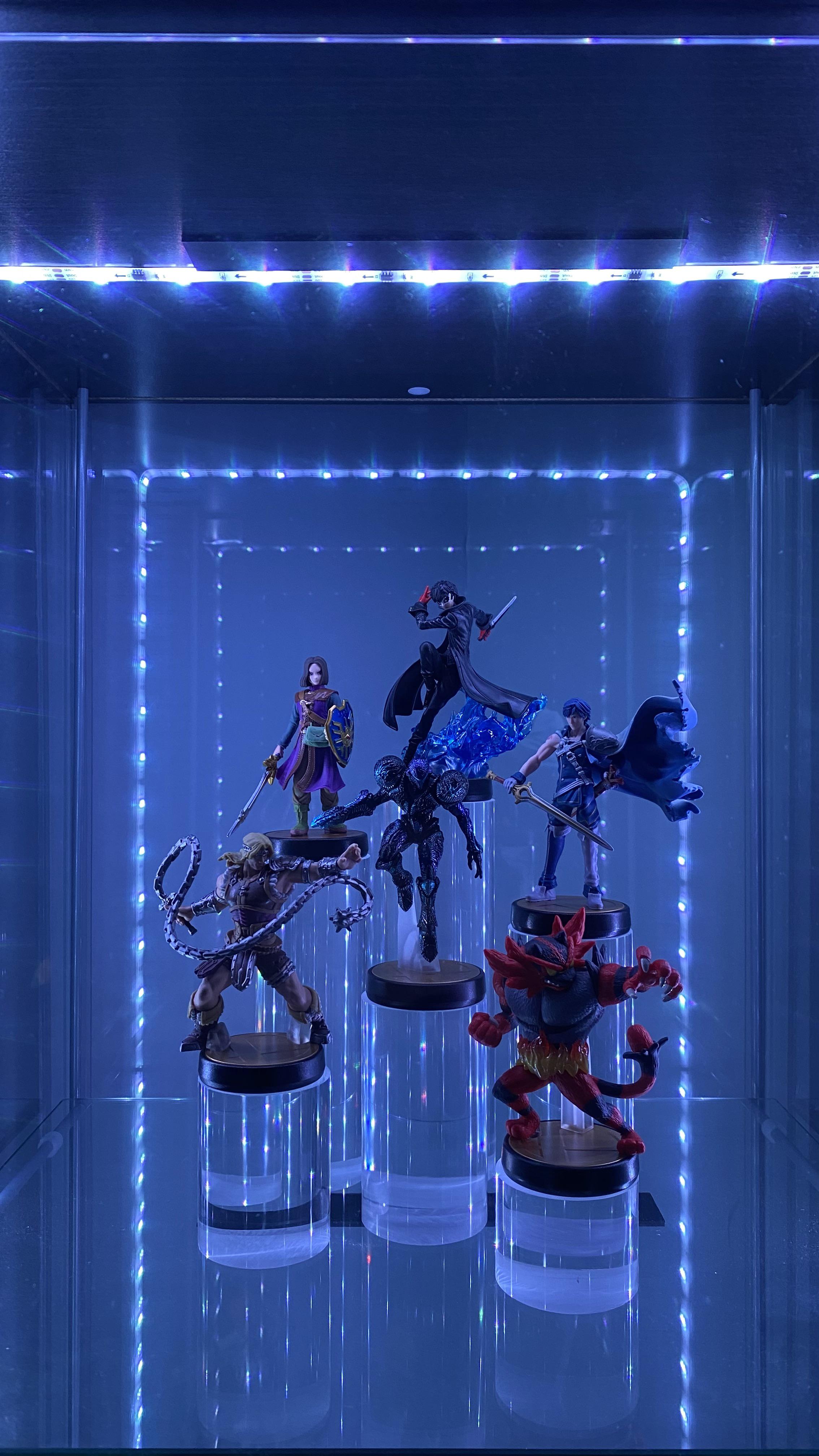 Updated my DETOLF shelf with an LED light strip. Much better presentation! | Scrolller