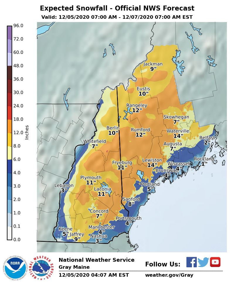 Updated Snowfall Forecast | Scrolller