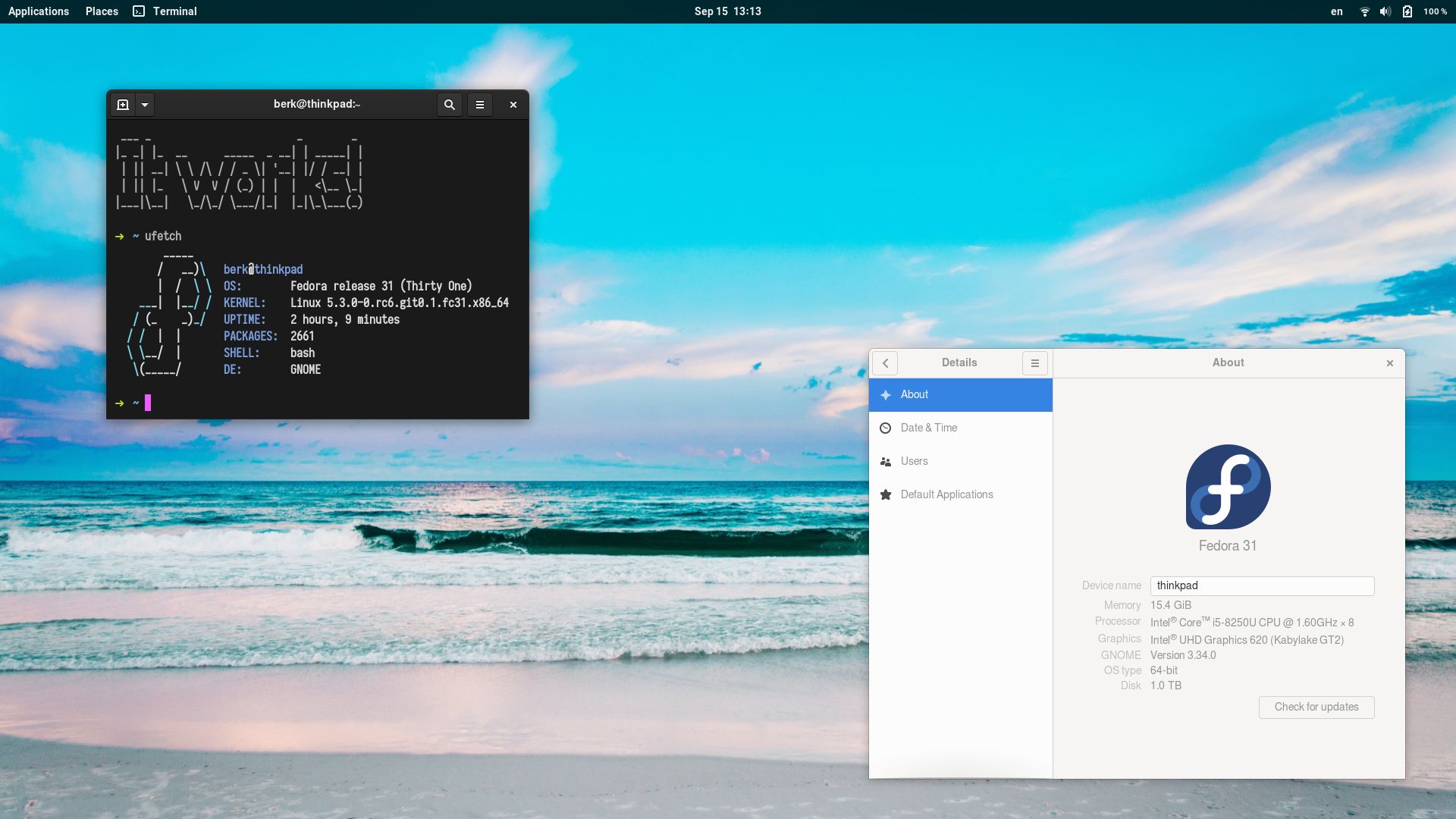 Upgraded to Fedora 31 | Scrolller