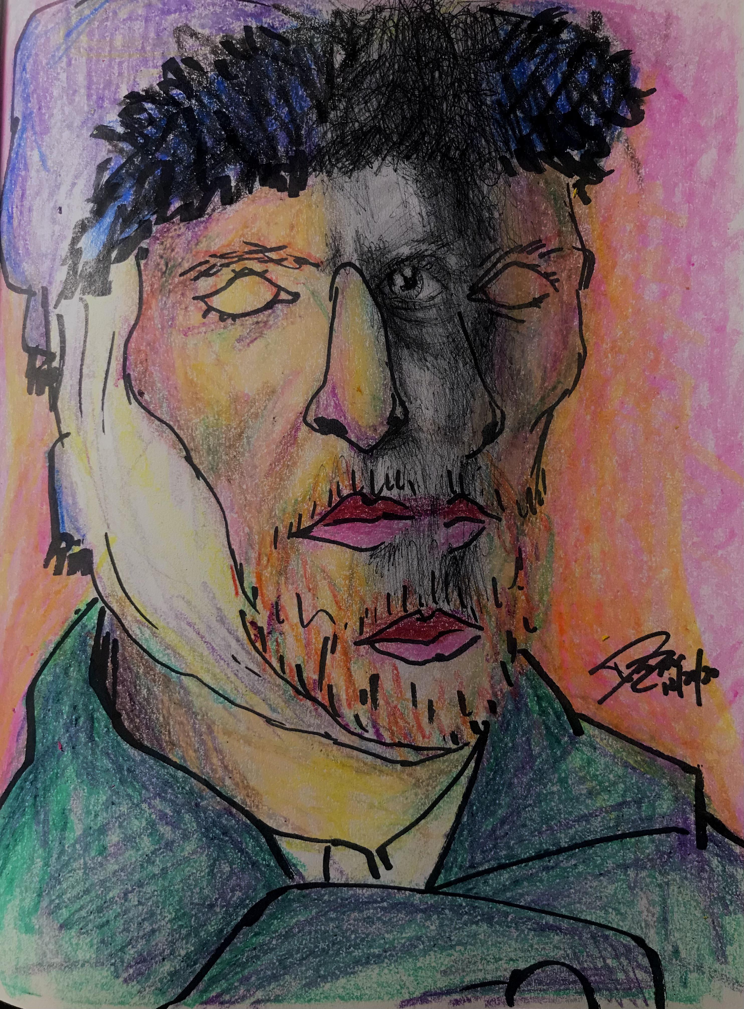 Van Gogh, Me, Crayon, 2020 | Scrolller