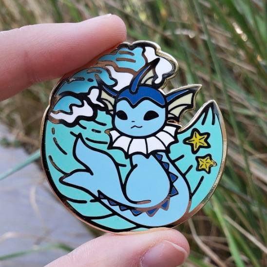 Vaporeon Nature Enamel Pin 📍 | Scrolller