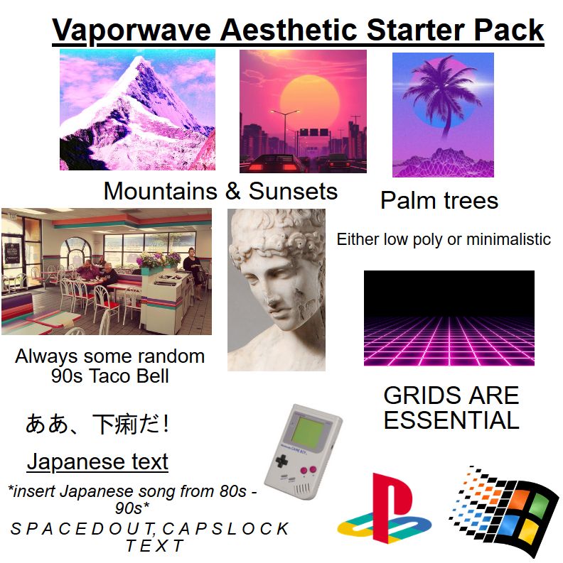 Vaporwave Aesthetic Starter Pack | Scrolller