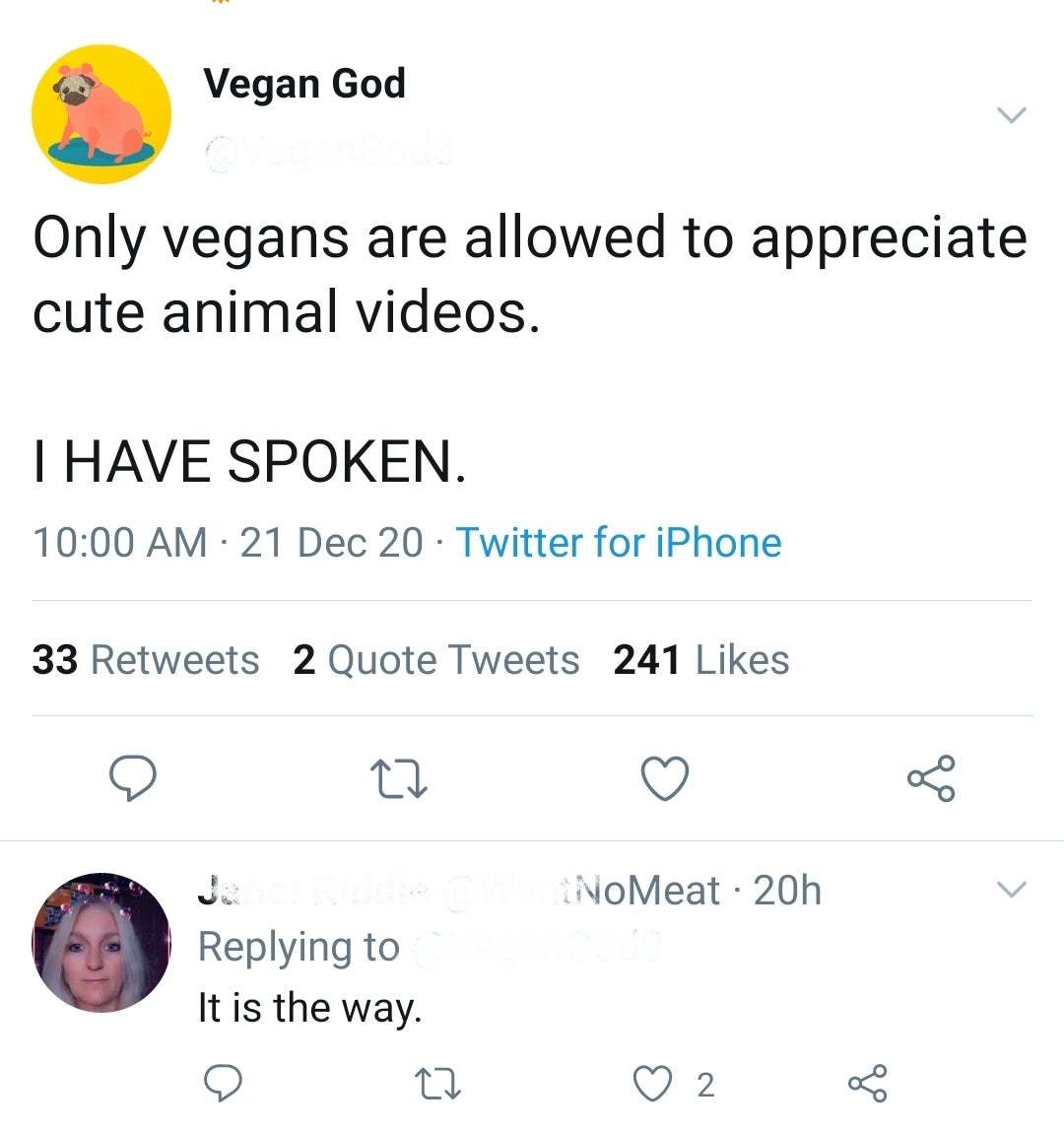 Vegan twitter is a circus | Scrolller