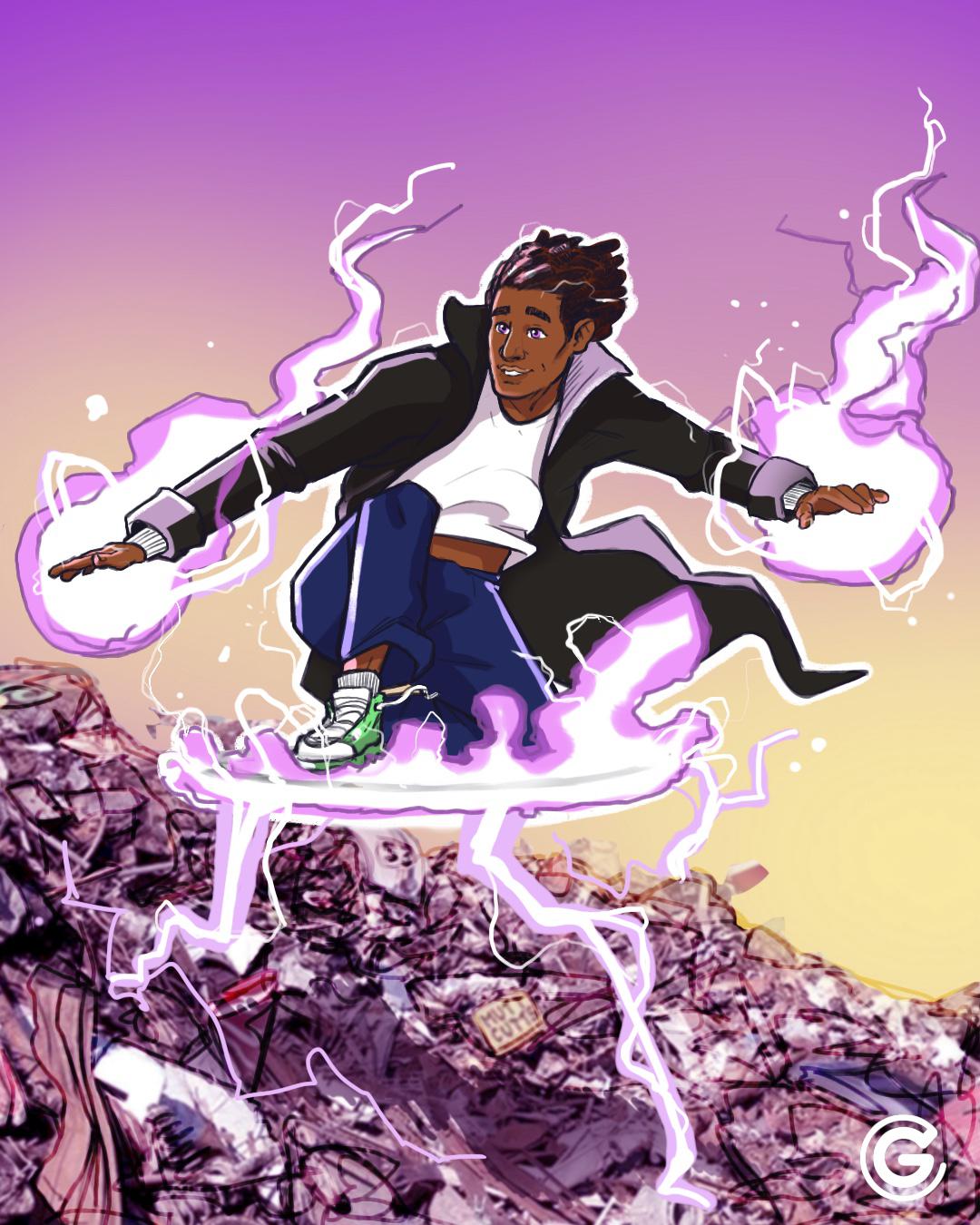 Vergil Hawkins (Static Shock) learns to use his powers after the Big Bang. [OC by me Gage_Cottle ...