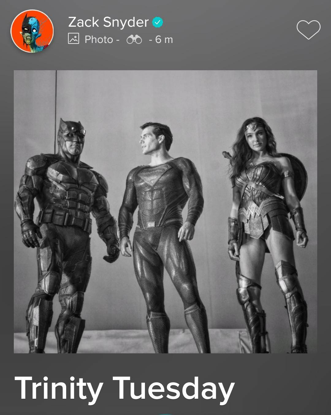 VERO: Zack Snyder shares a photo of the Trinity | Scrolller
