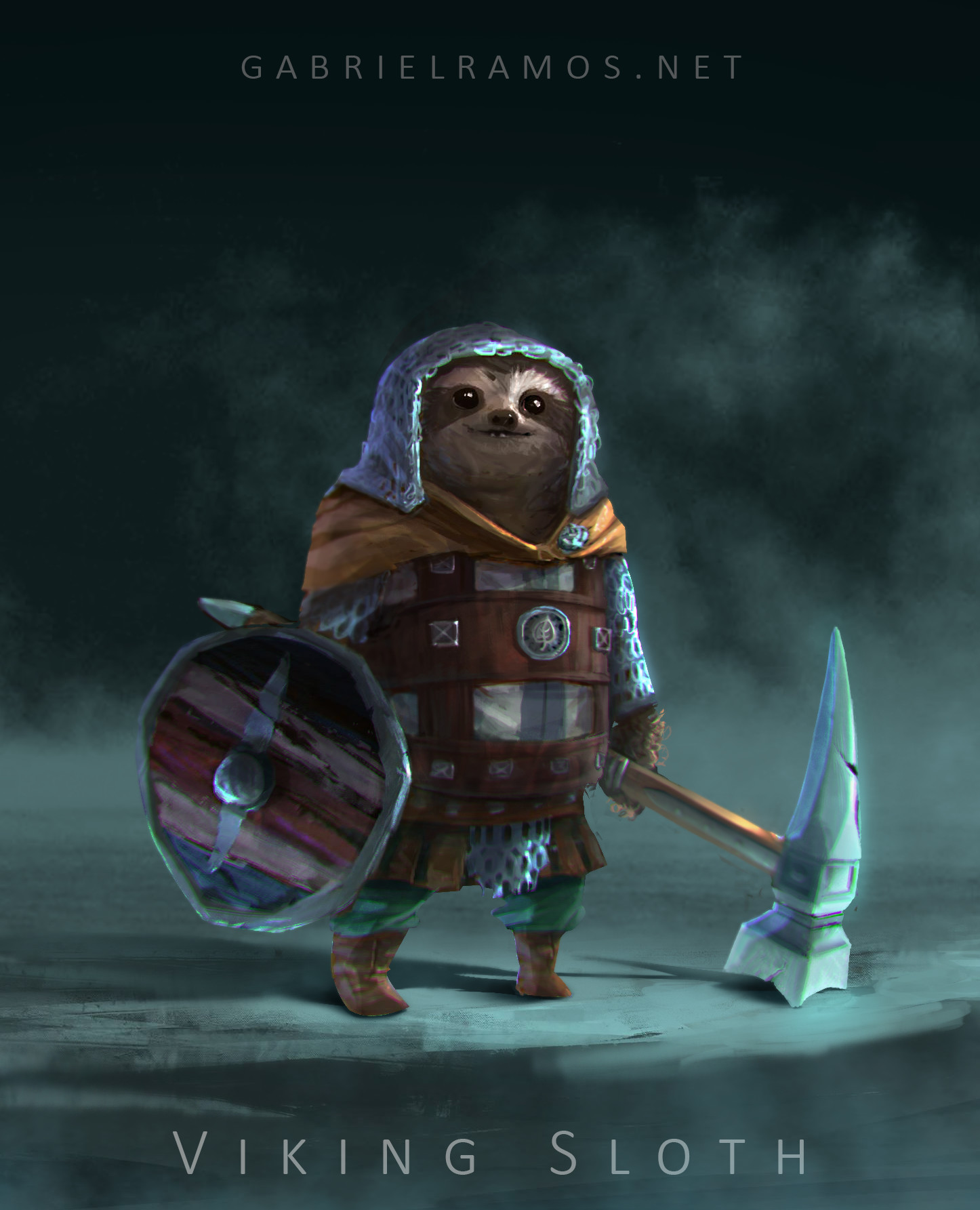 Viking Sloth by Gabriel Ramos | Scrolller