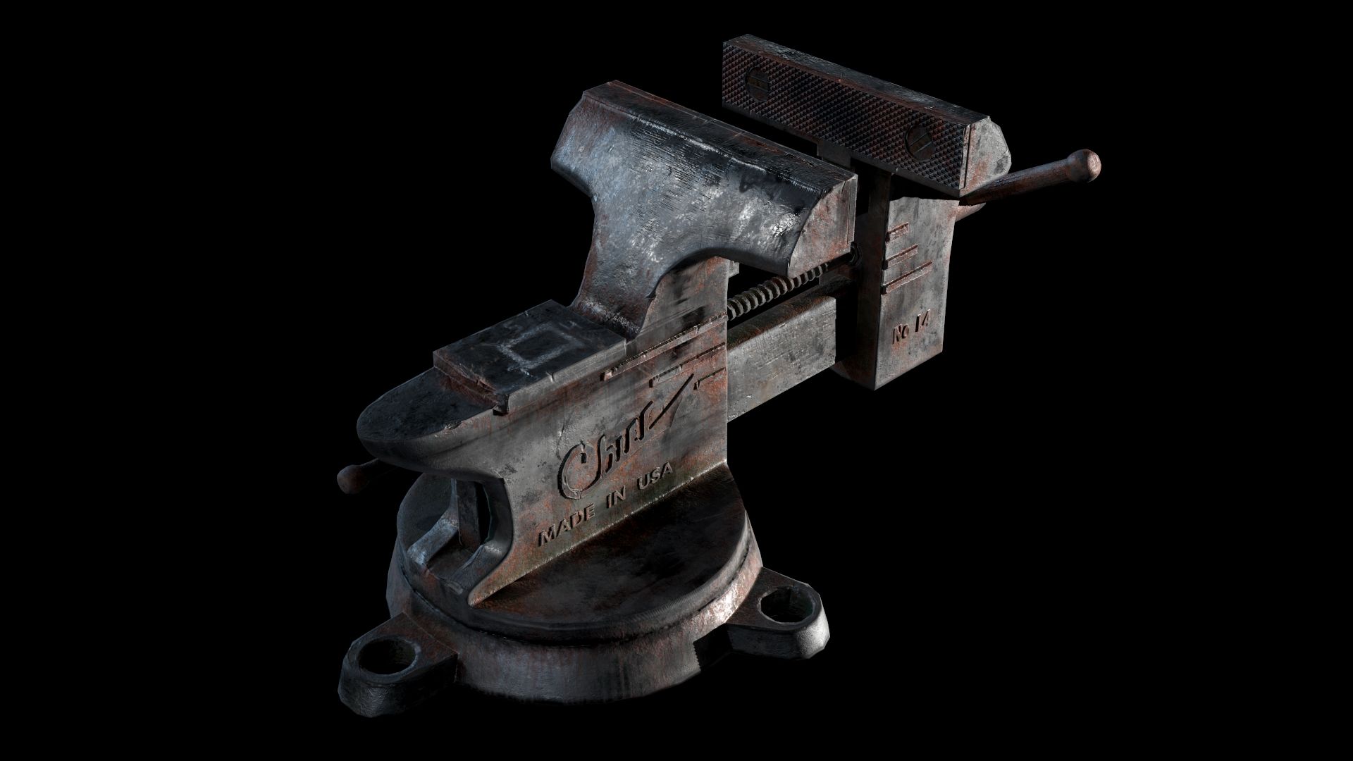 Vintage Chief Bench Vise I modeled and textured (link below) | Scrolller