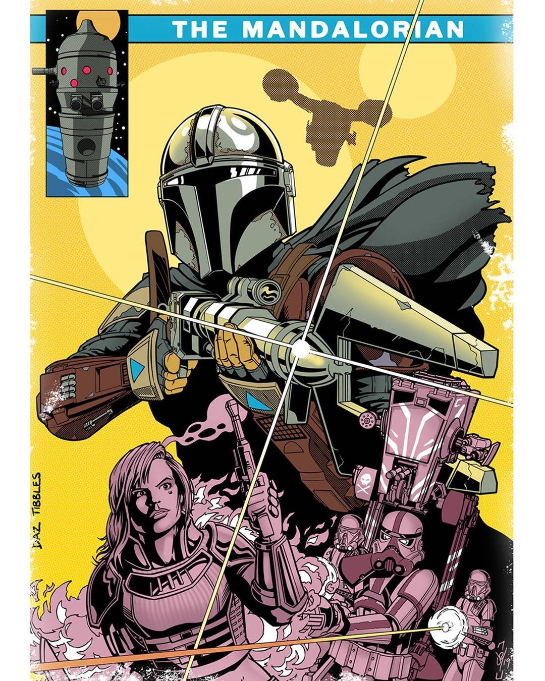 Vintage style The Mandalorian poster | Scrolller