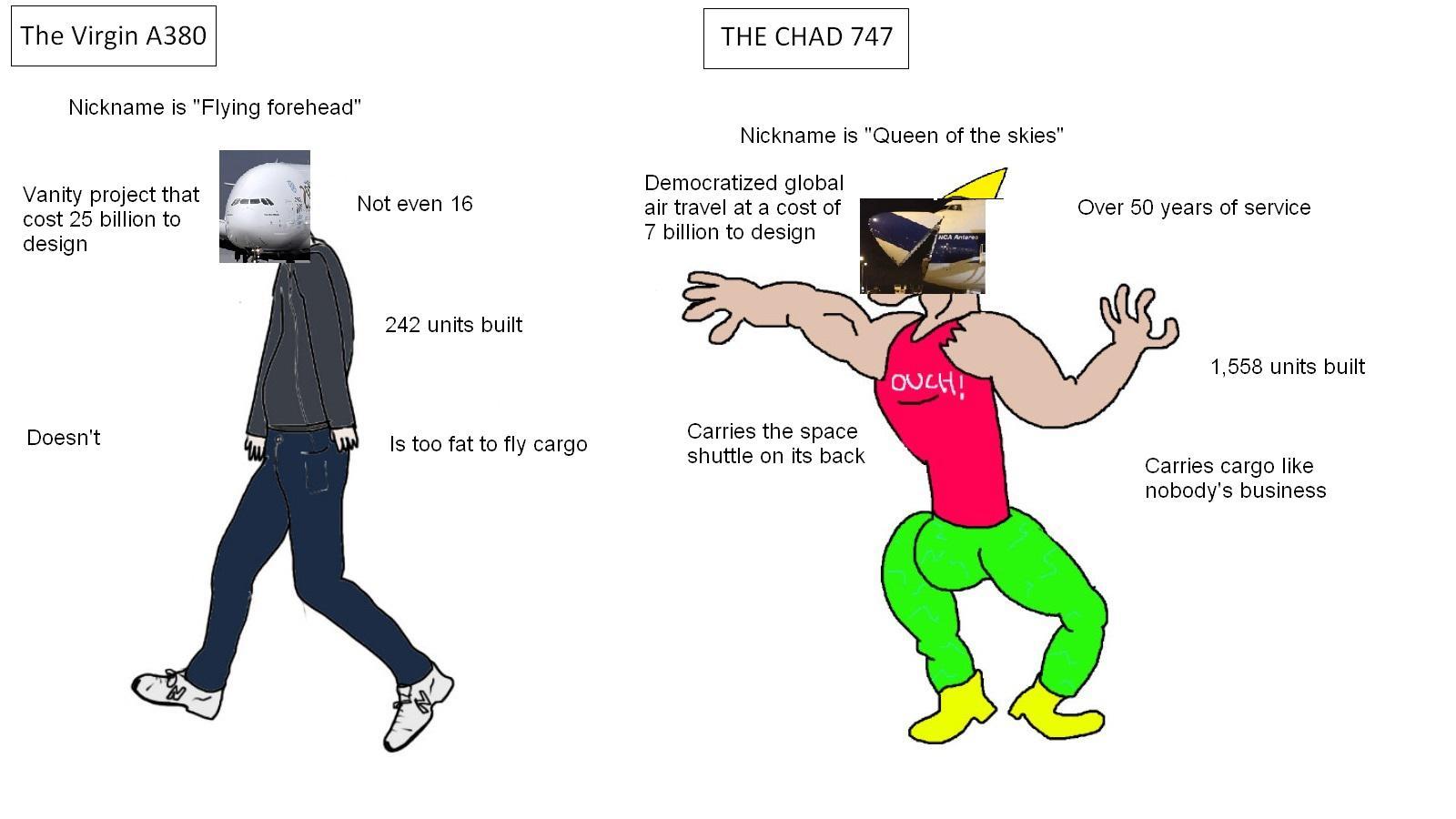 virgin a380 vs CHAD 747 | Scrolller