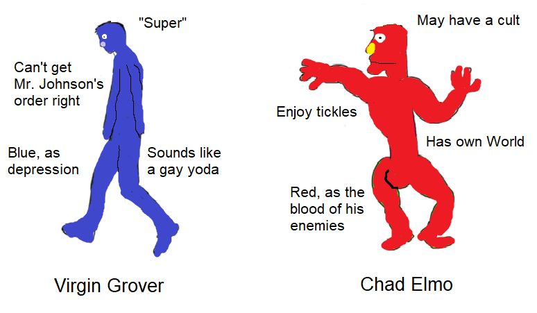 Virgin Grover vs Chad Elmo | Scrolller
