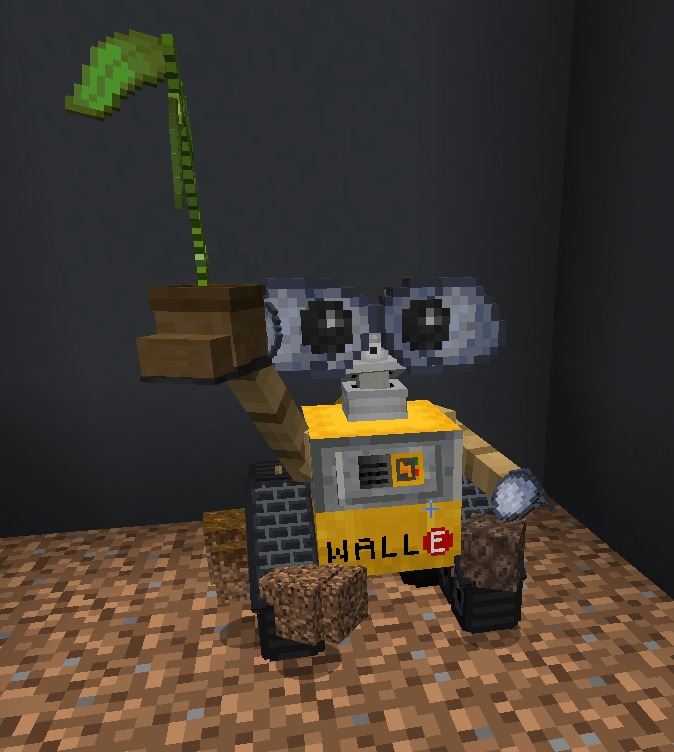 Wall-E as an Vanilla armorstand creation | Scrolller