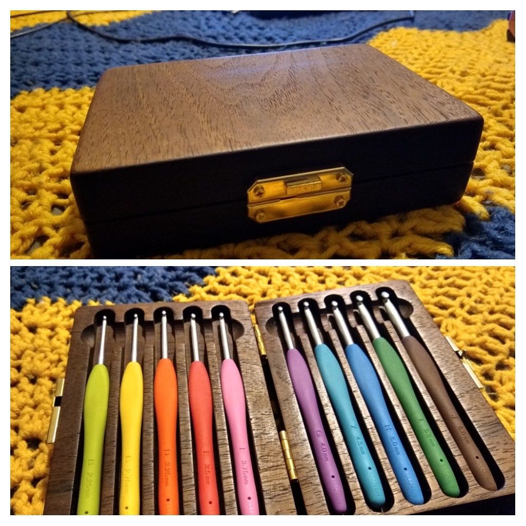Walnut case I made to go with a new set of hooks, think she'll like it? | Scrolller