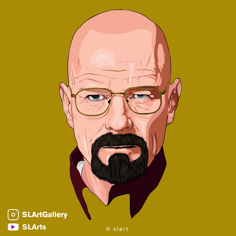 Walter White using adobe Illustrator | Scrolller
