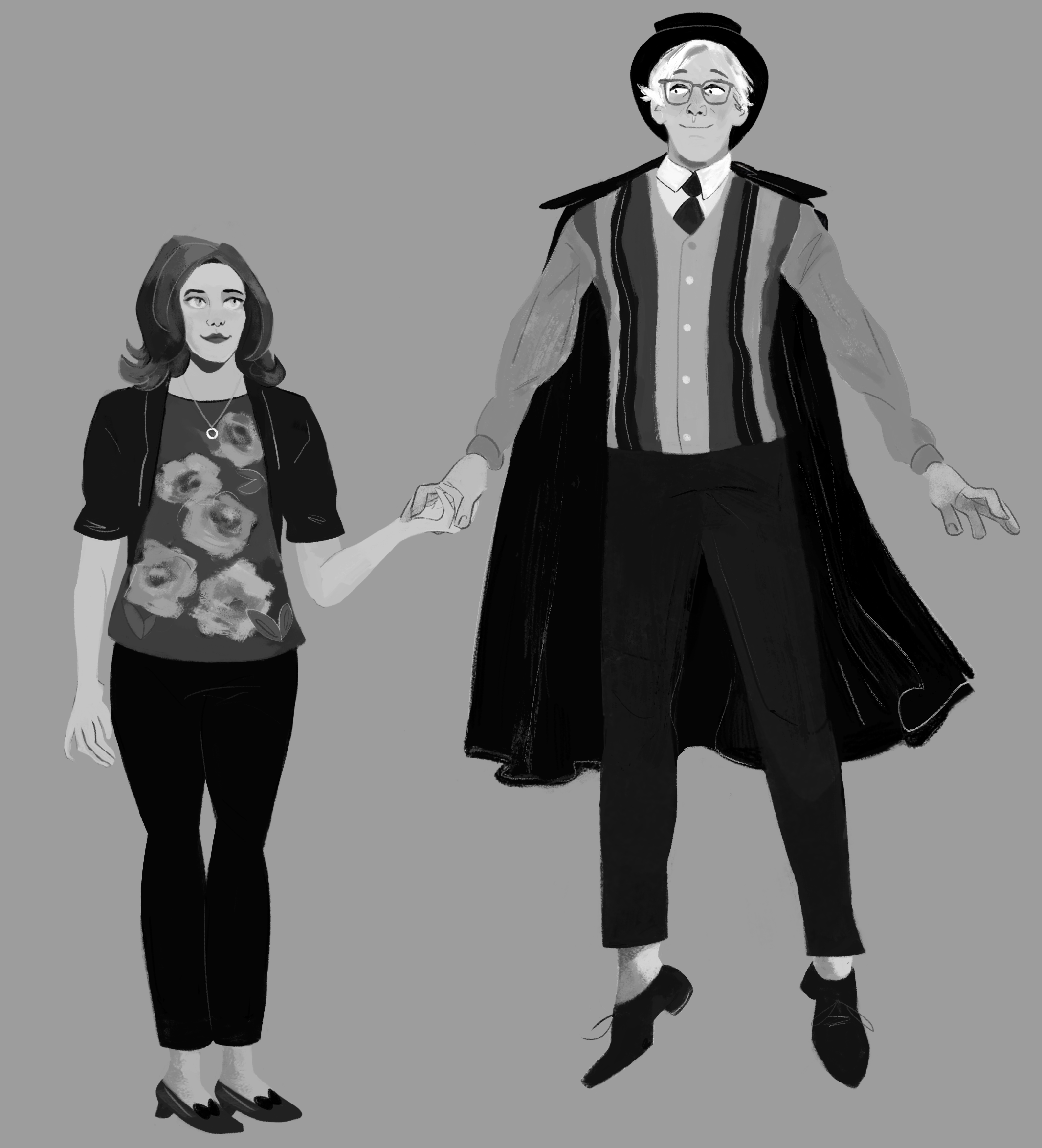 Wanda and Vision 60s version. Flourish! (my art) | Scrolller