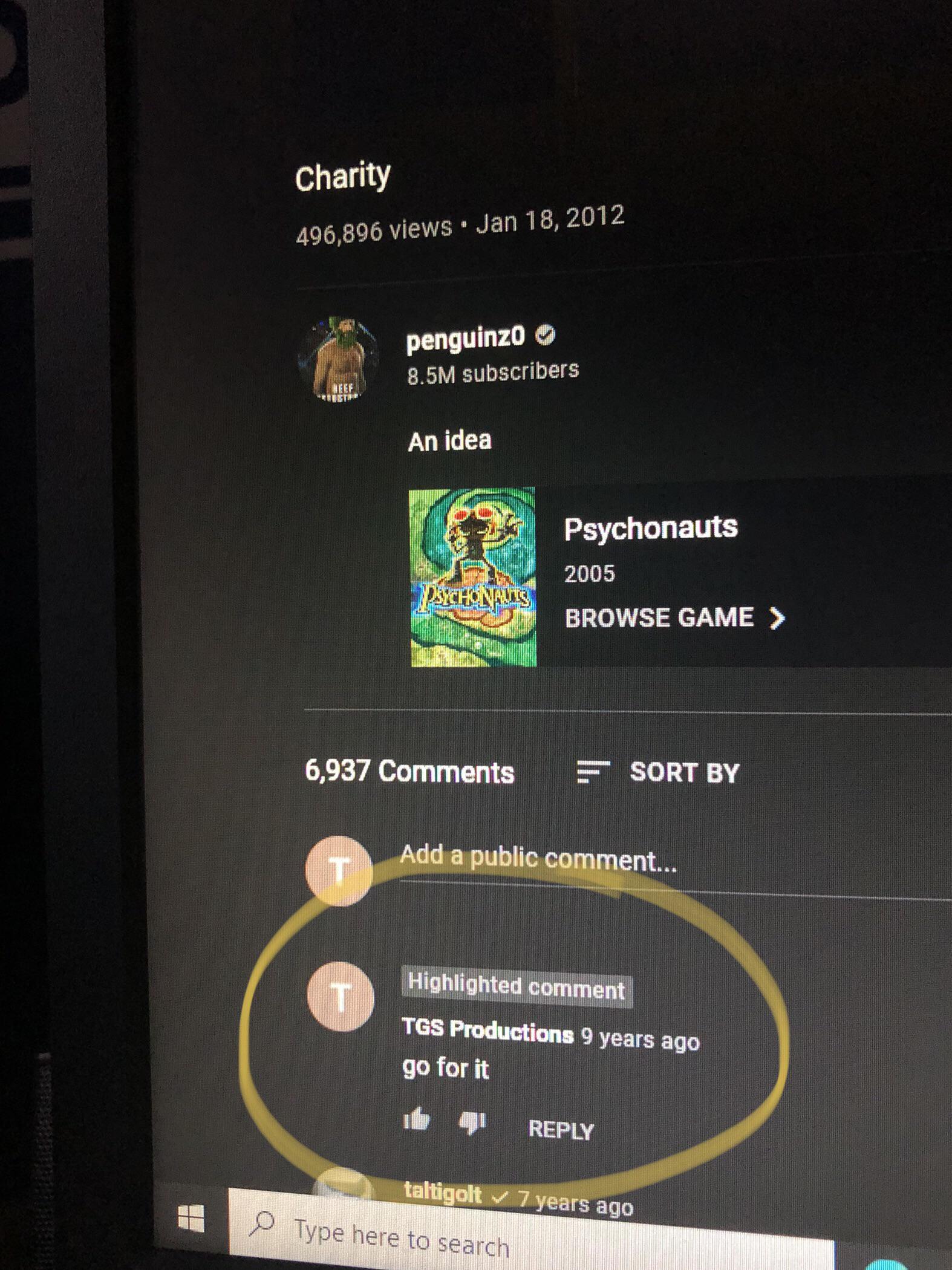 Was looking through my old YouTube comments.... I didn't even realize I ...