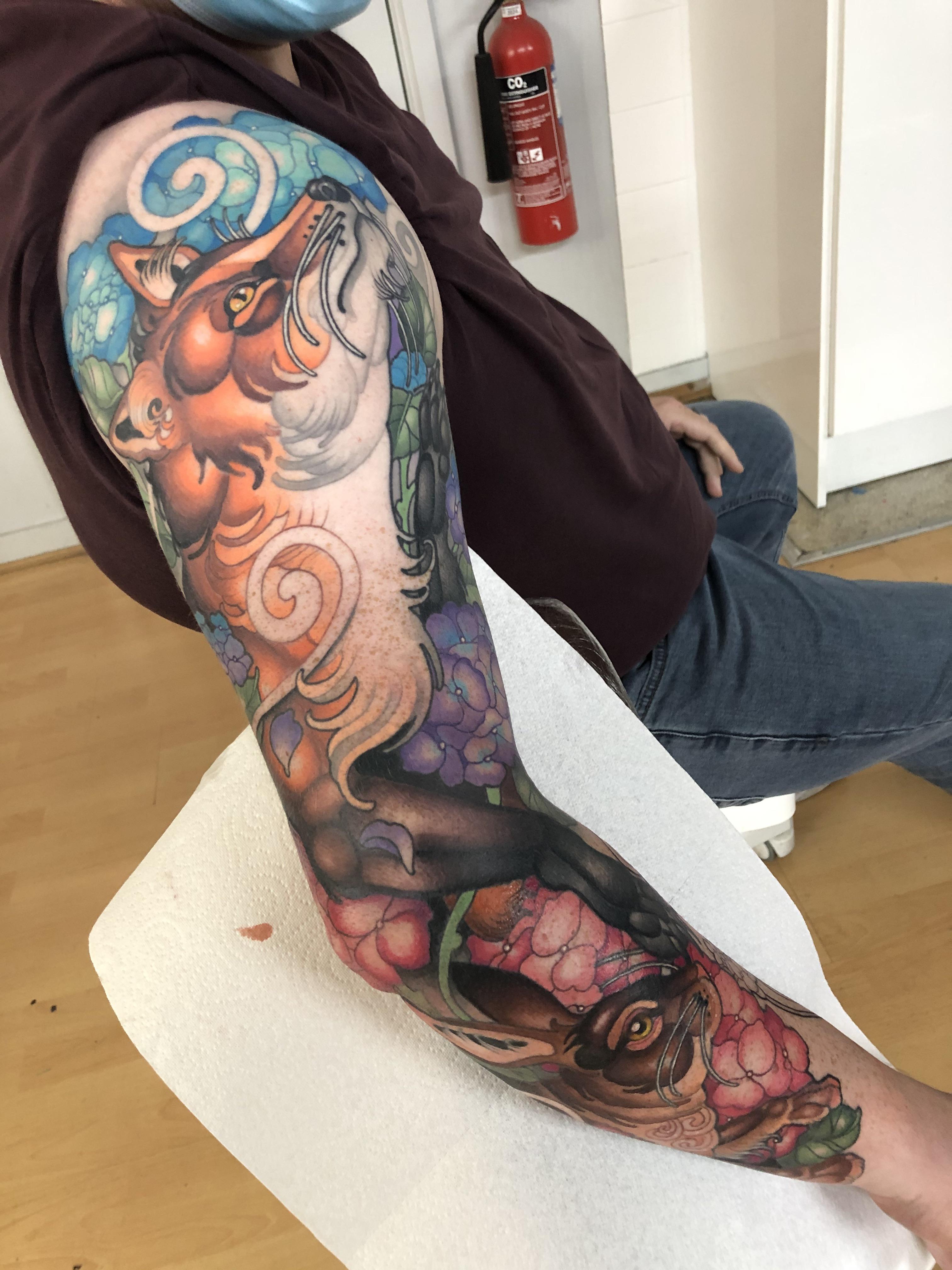 Was told this might be appreciated here. My work in progress sleeve. | Scrolller
