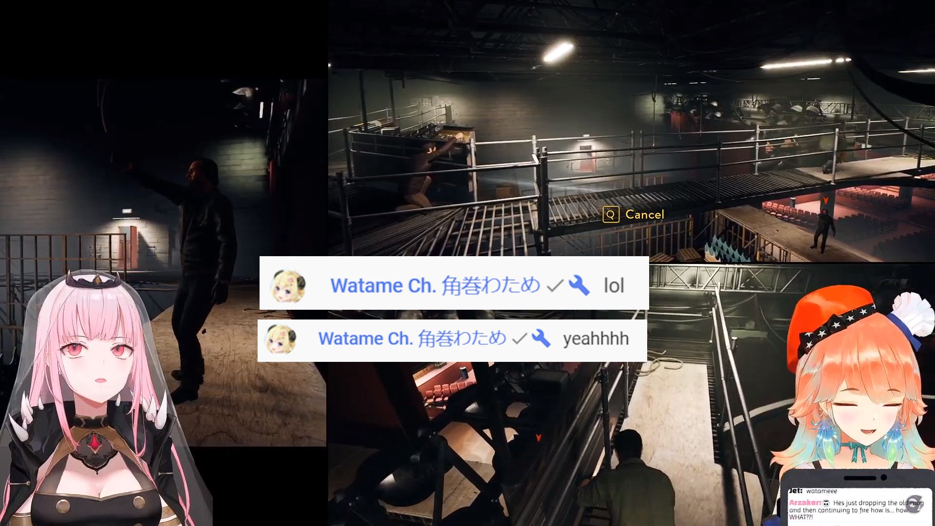 Watame shows up in Calli and Kiara's stream! | Scrolller