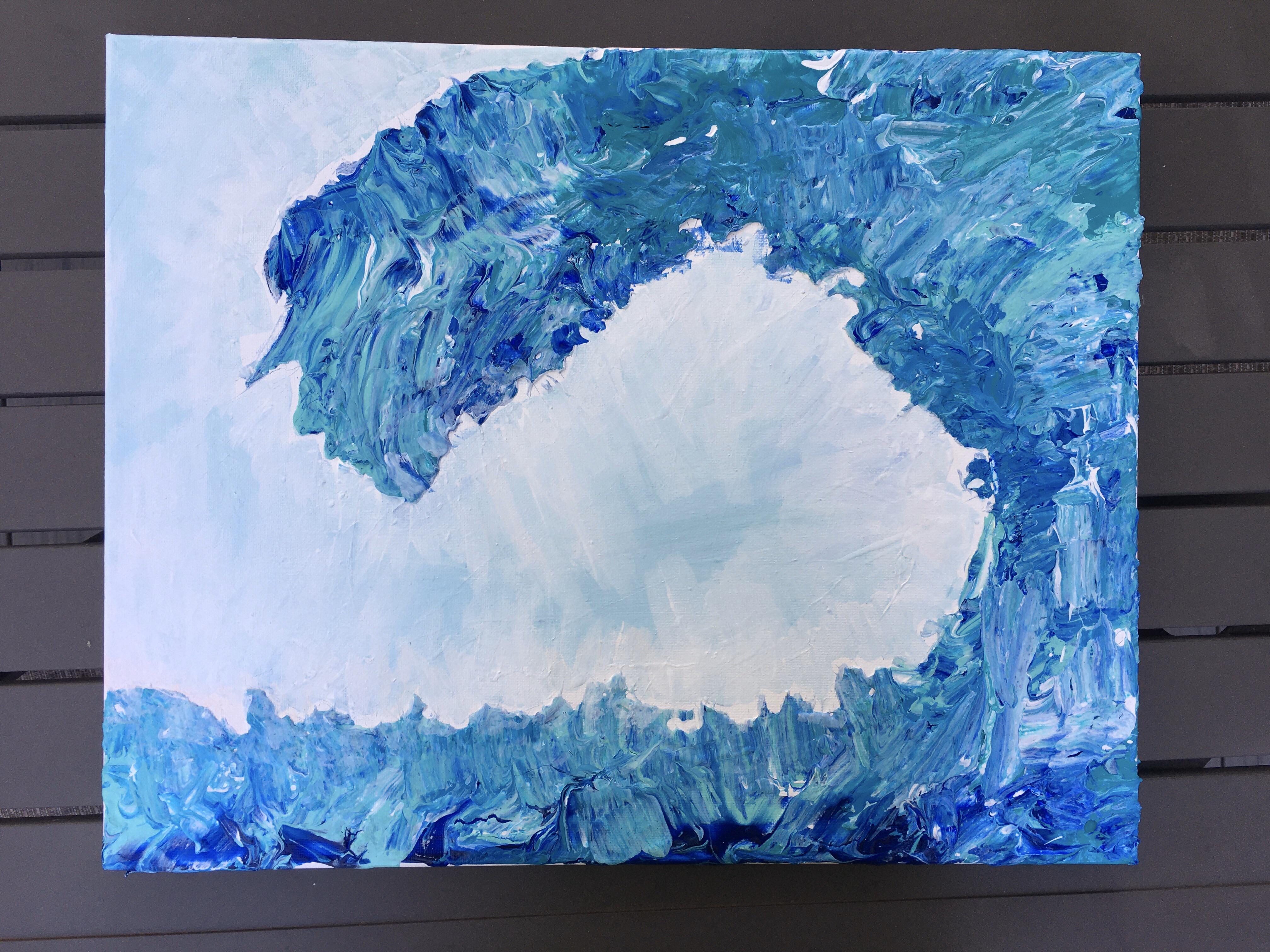 wave acrylic pour! 💙 | Scrolller