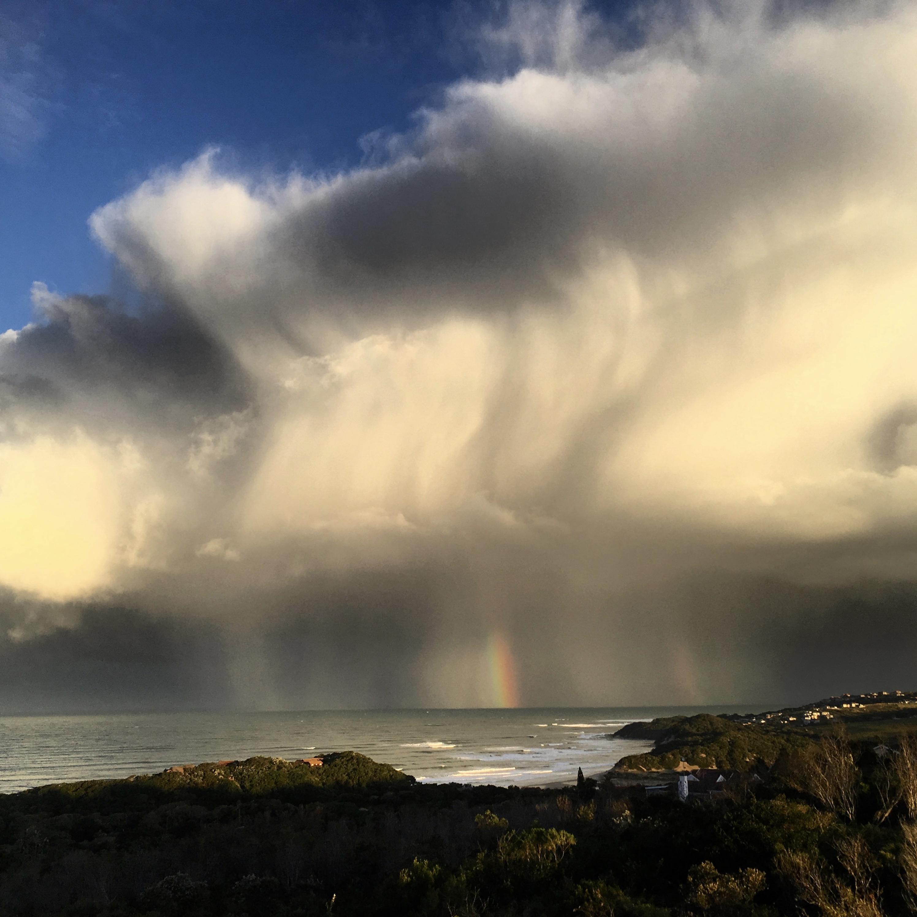 We saw this massive storm cloud over Chintsa East on the Wild Coast of South Africa. It was ...