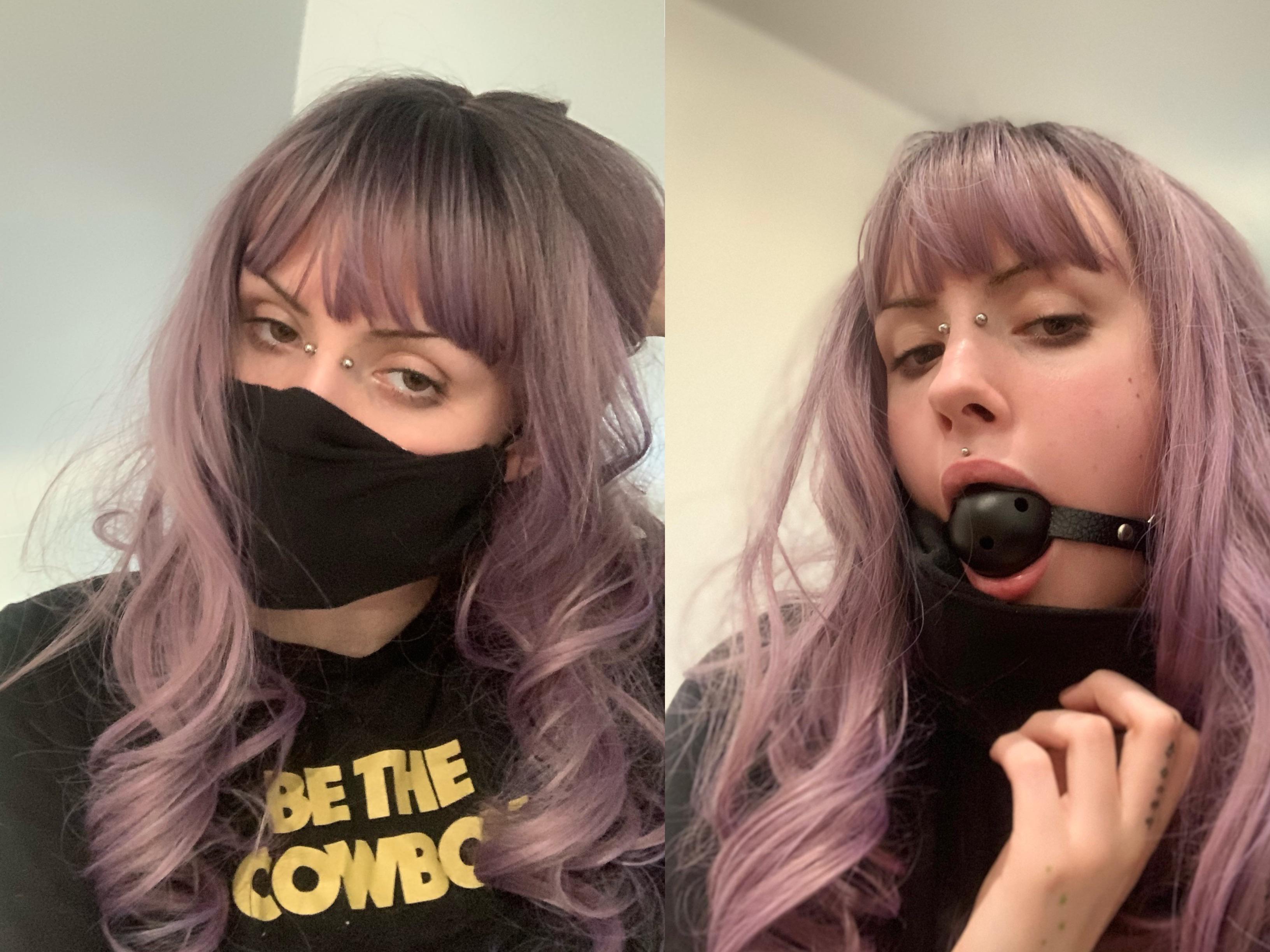 wearing a ball gag under my mask in public makes me feel like such a kinky slut (-: | Scrolller