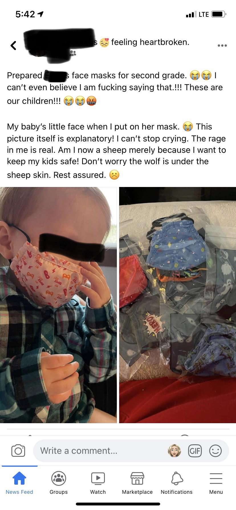 Wearing a mask is so heartbreaking!! | Scrolller