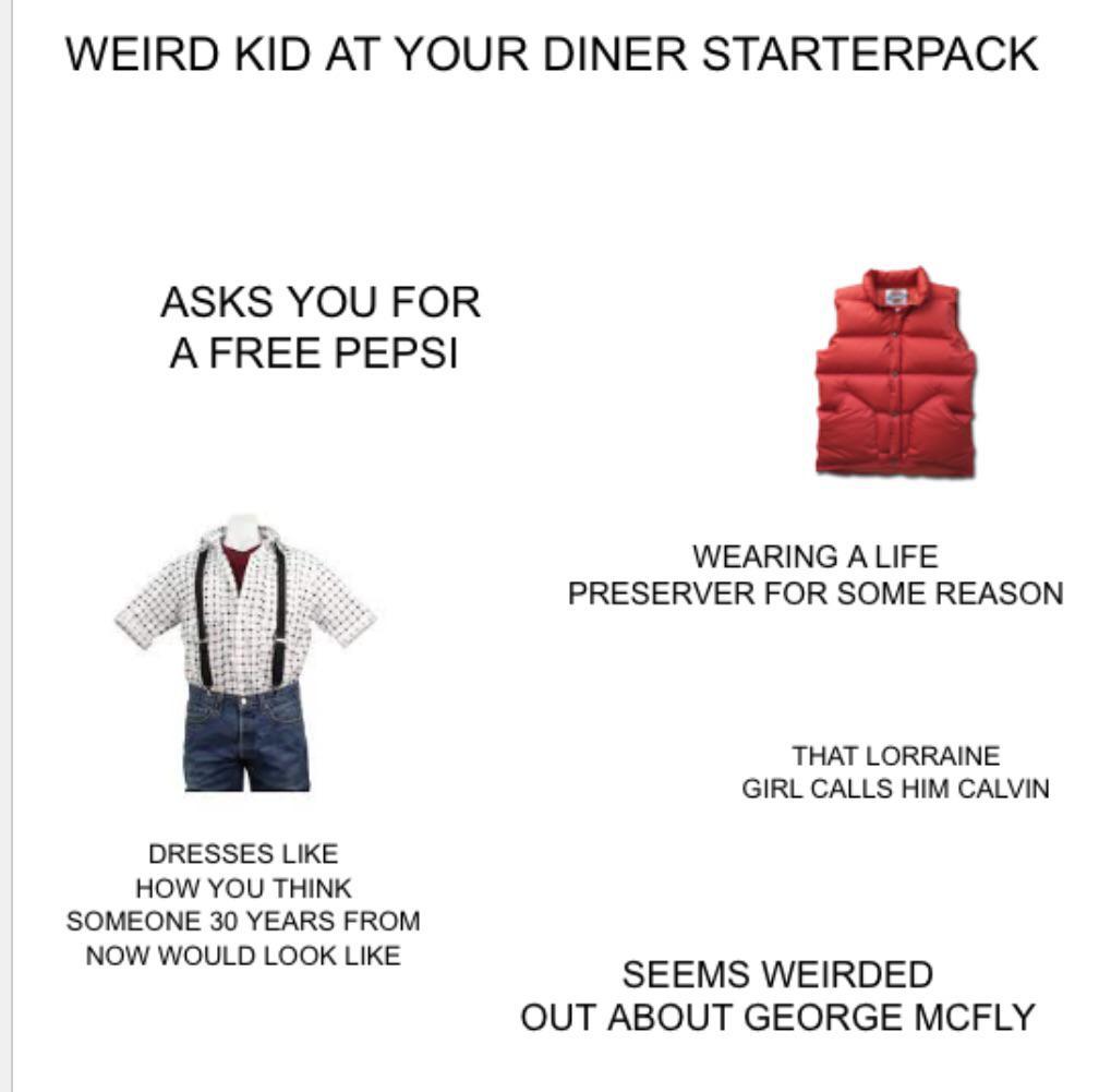Weird Kid at your diner starterpack | Scrolller