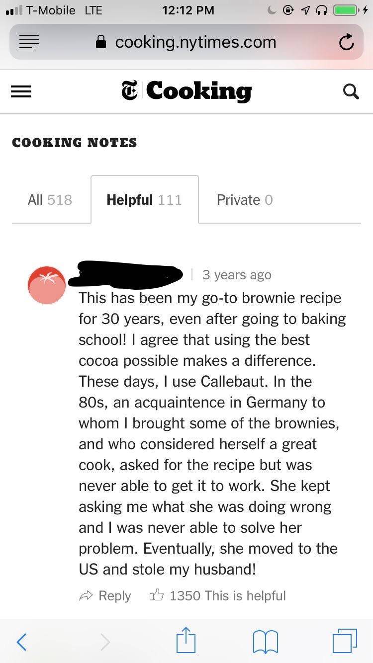 Weird New York Times brownie flex | Scrolller