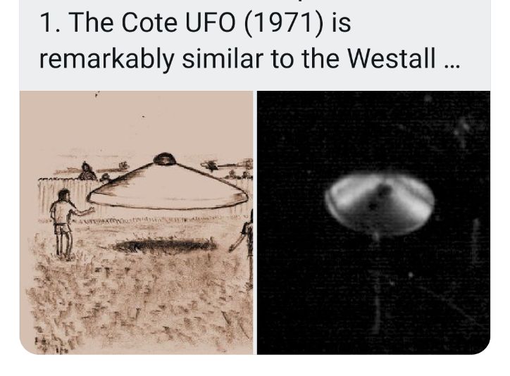 Westall 1966, Cote UFO 1971 and John Lennon's 1974 are very similar. | Scrolller