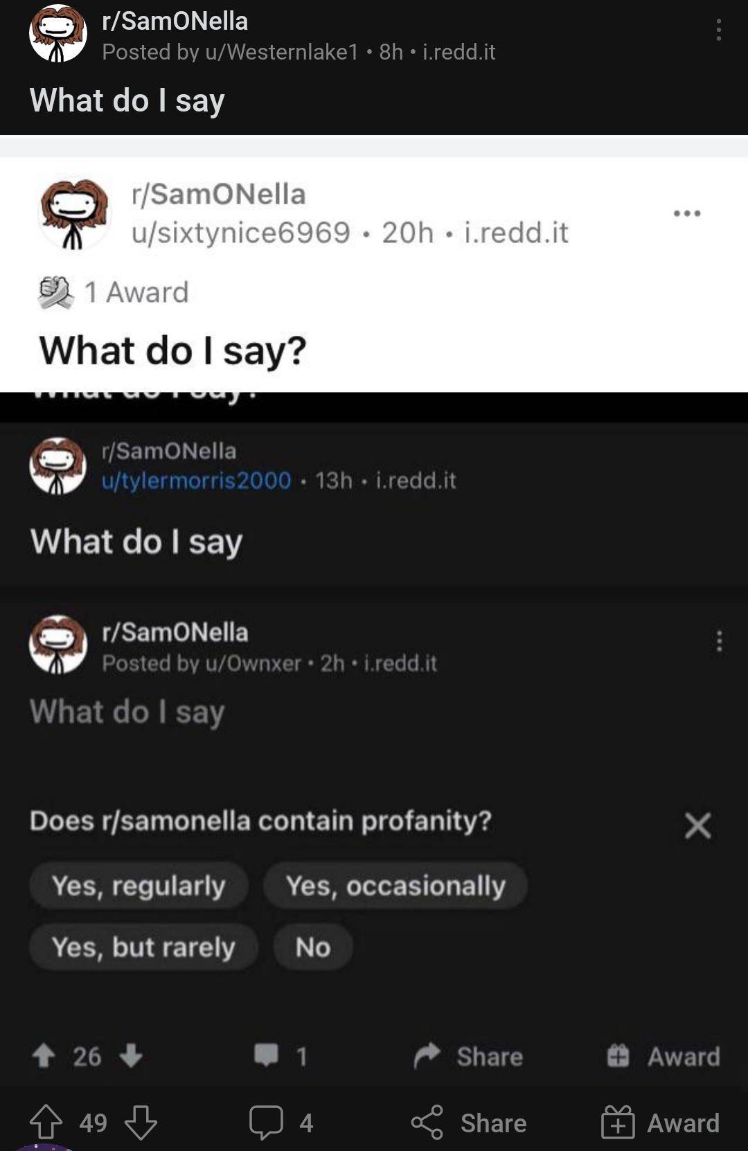 What do I say? | Scrolller