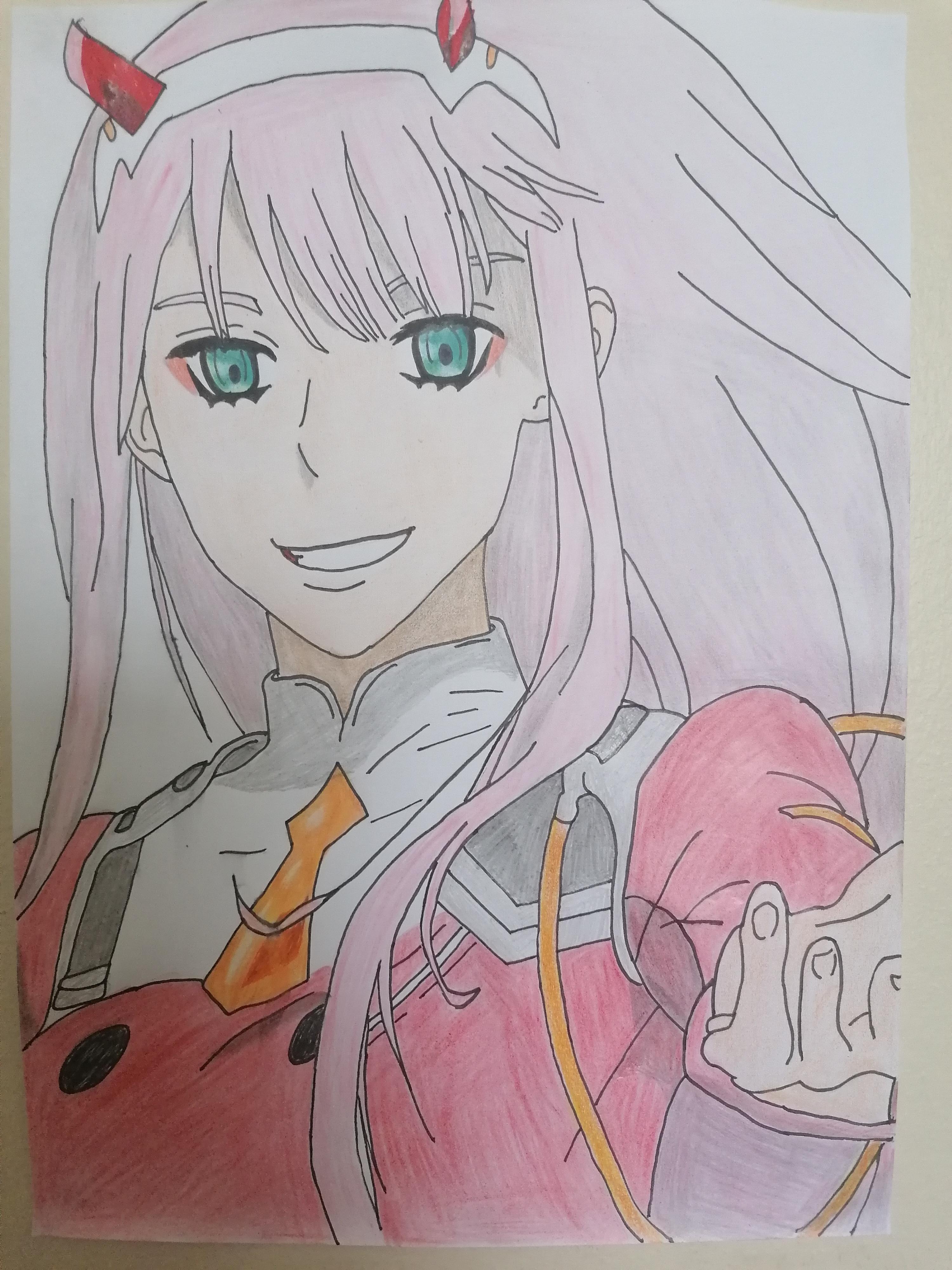 What do you think about my drawing of Zero two? (Still needs some work in my opinion) | Scrolller