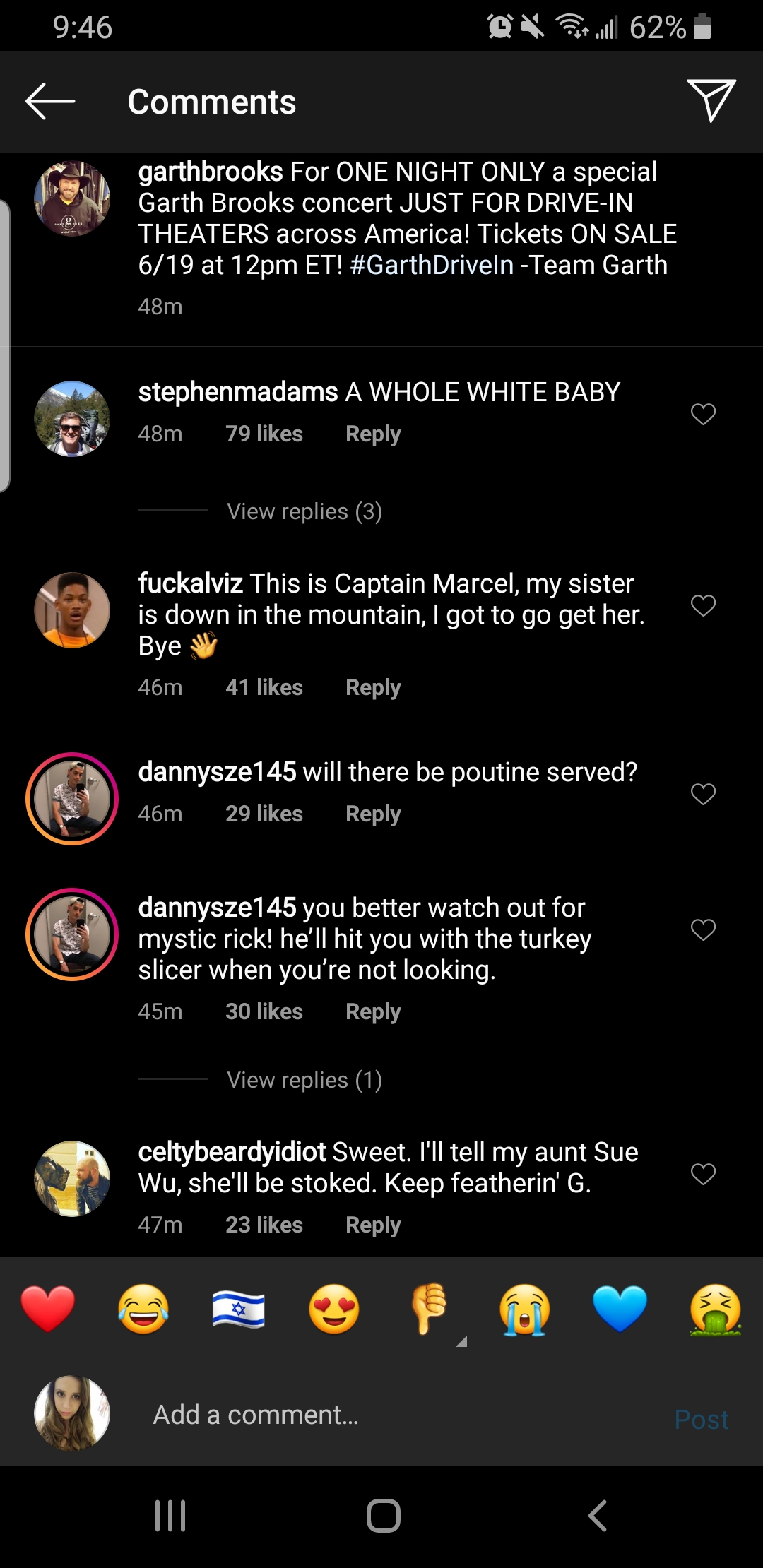 What is Happening in Garth Brooks Instagram Comments? | Scrolller