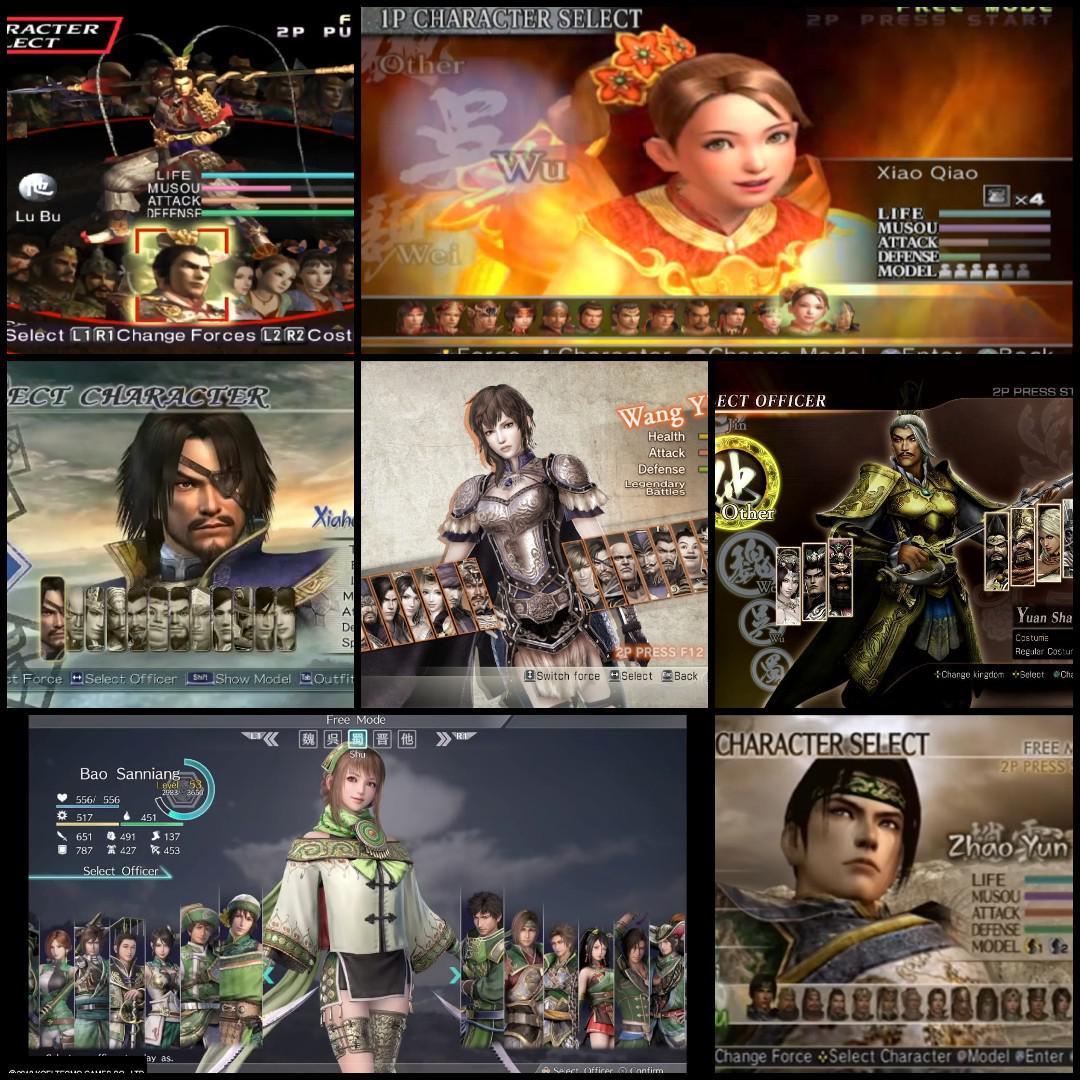 What is your favourite Dynasty Warriors character select screen? | Scrolller