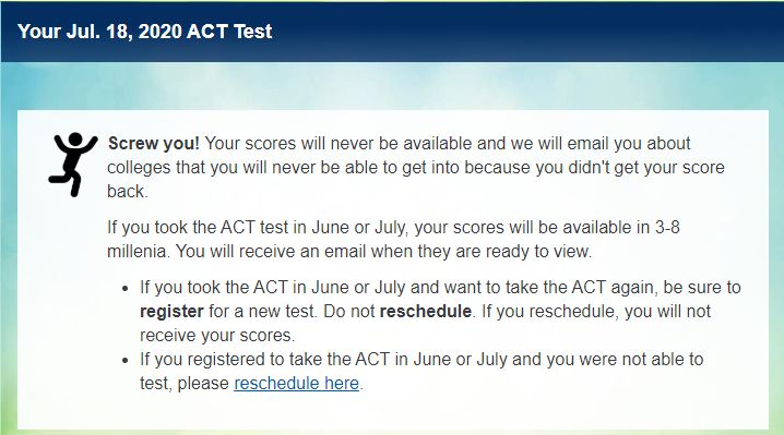 What it feels like to wait for your score: | Scrolller
