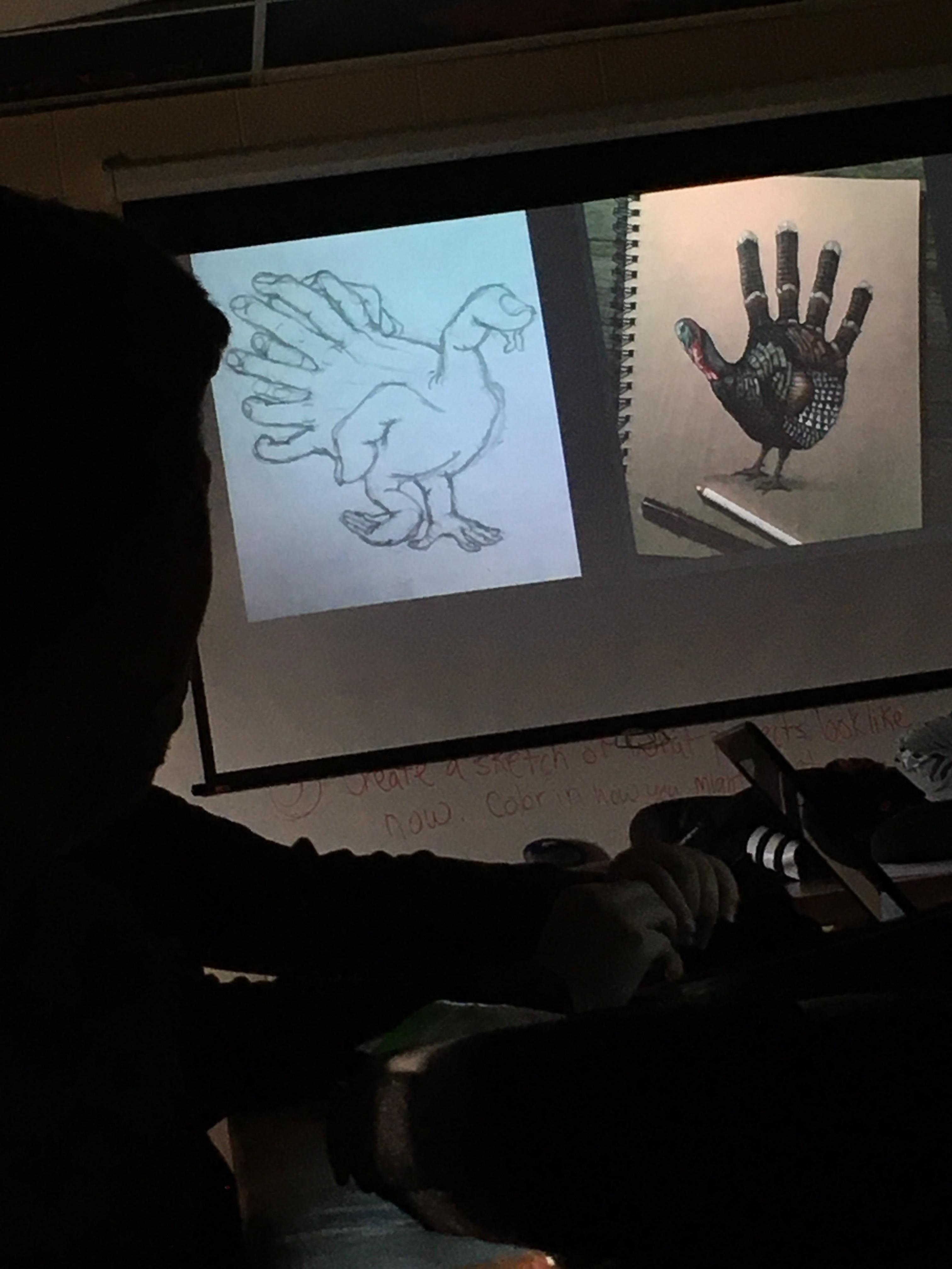 What my hs art teacher showed us when drawing hand turkeys | Scrolller