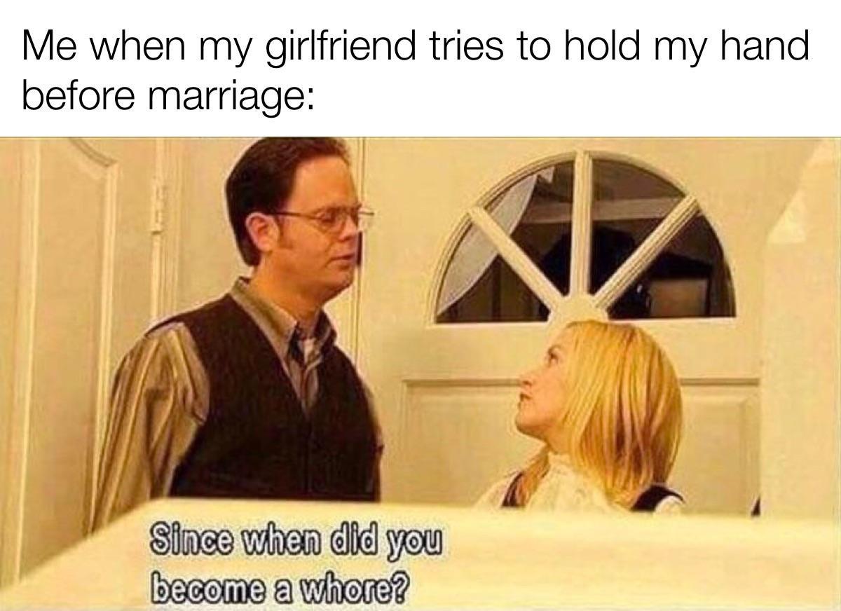 What’s next!? You gonna want me to sensually embrace you with a side-hug? | Scrolller